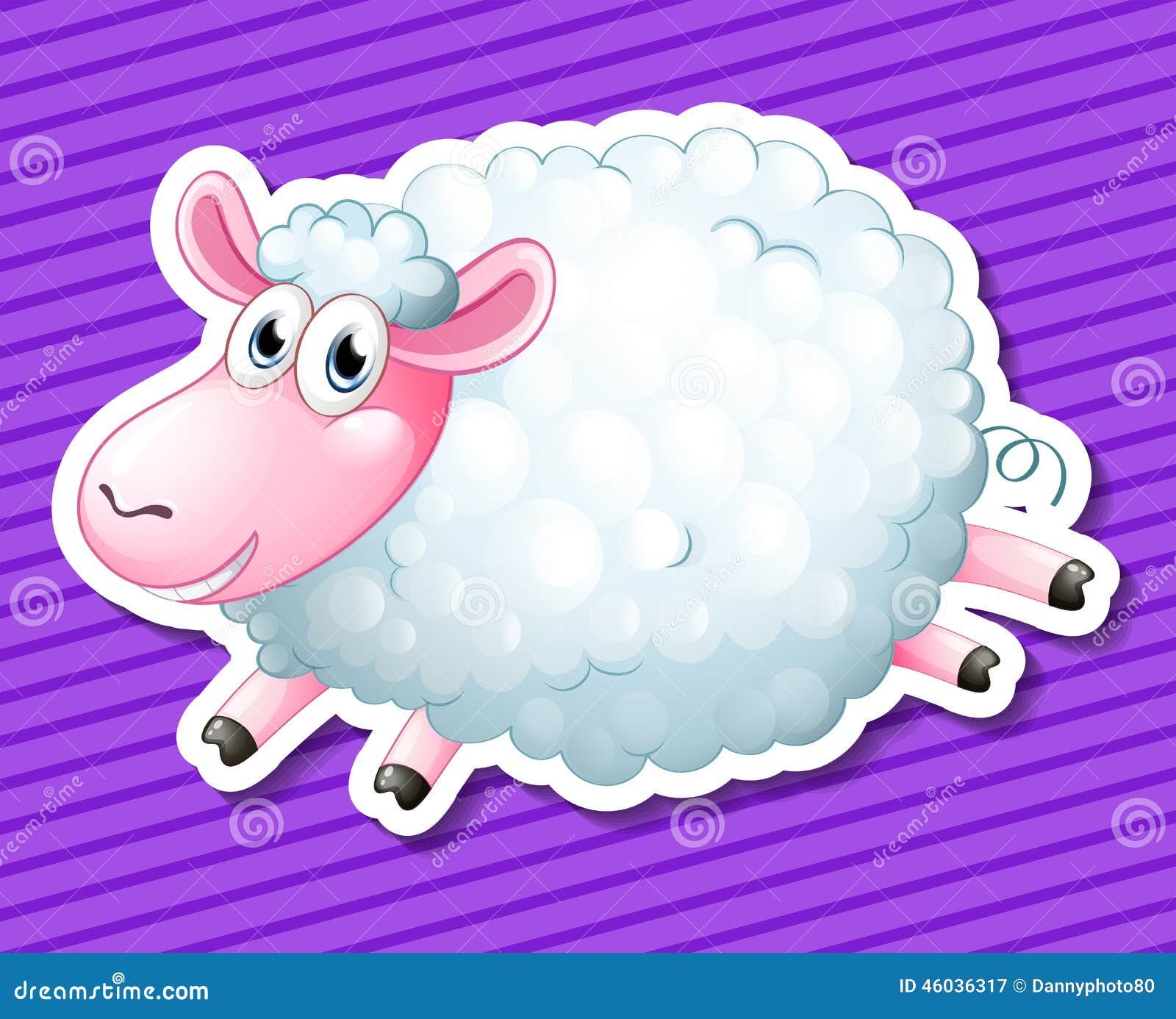 Sheep stock vector. Illustration of adorable, smile, graphic - 46036317