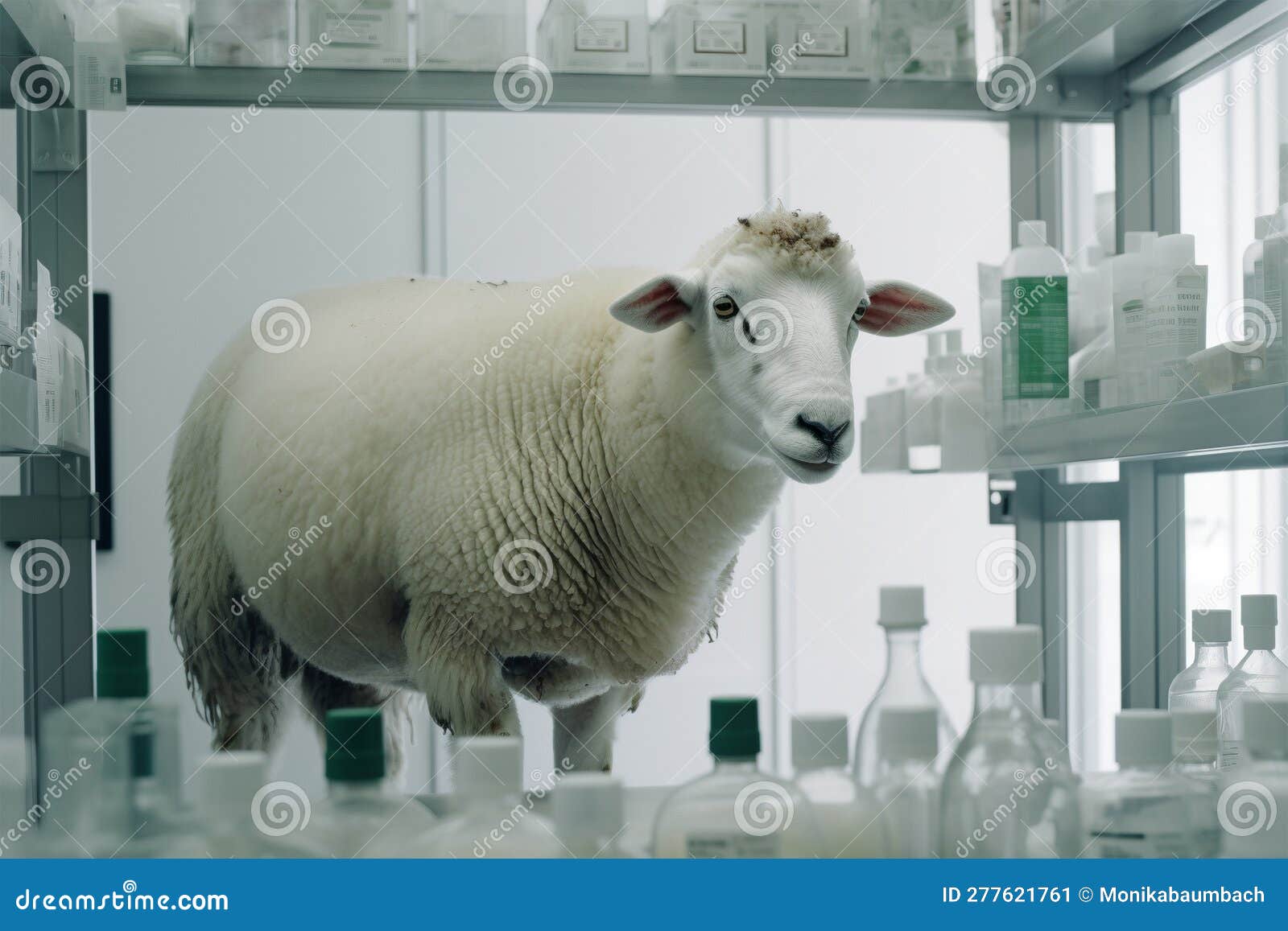 Sheep in Laboratory. Generative AI Stock Illustration - Illustration of ...