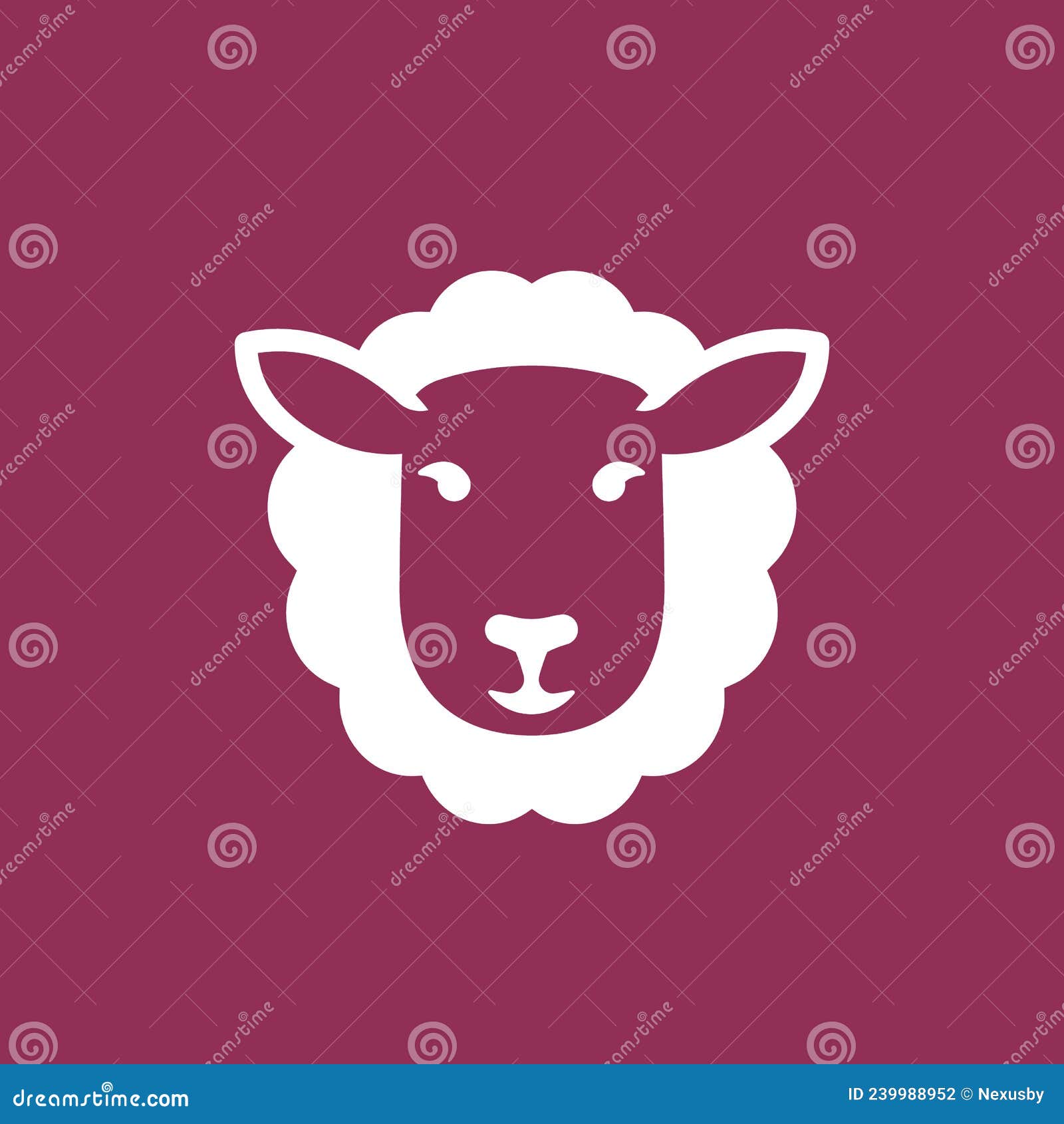 Sheep, Lamb Head Vector Icon Stock Vector - Illustration of sign, head ...