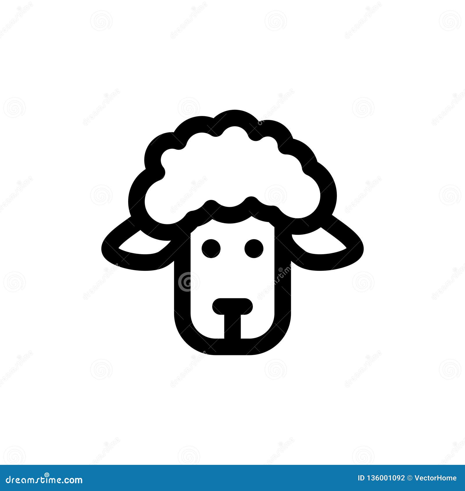 Sheep, Lamb Icon, Vector Illustration Stock Vector - Illustration of ...