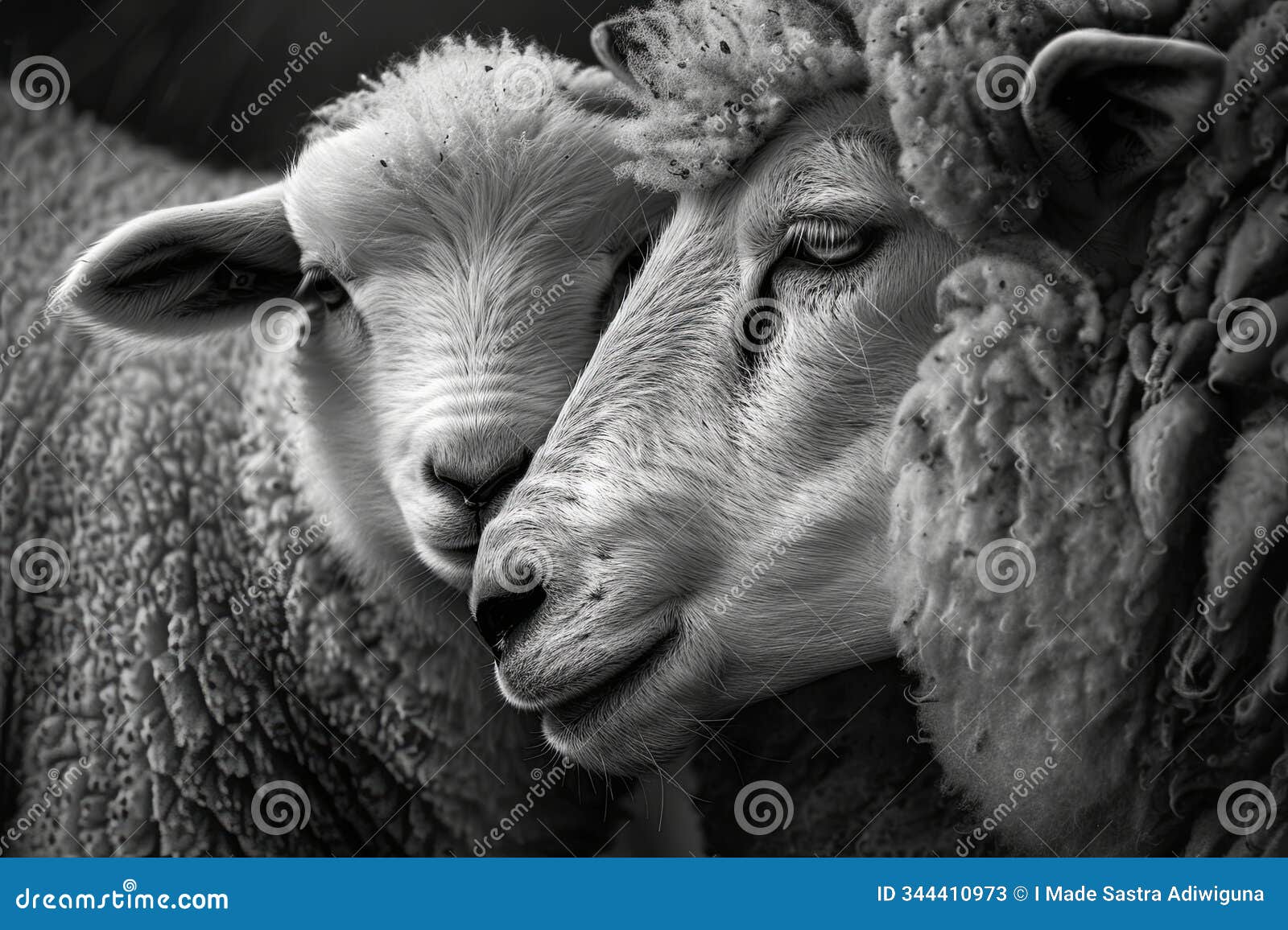 Sheep and Lamb S Tender Moment a Touching Display of Maternal Bond AI ...
