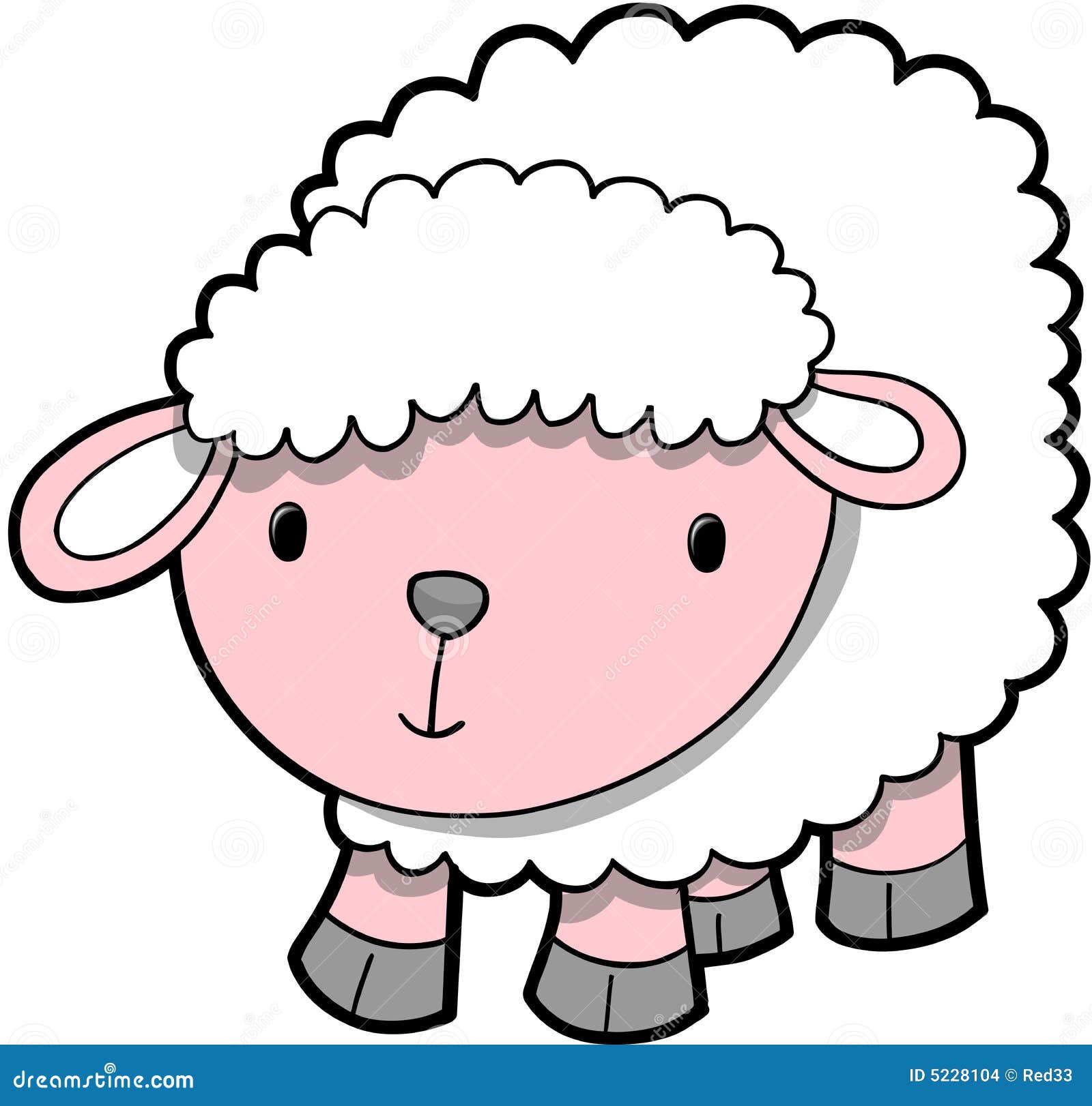 Sheep Lamb vector stock vector. Illustration of wool, cute - 5228104