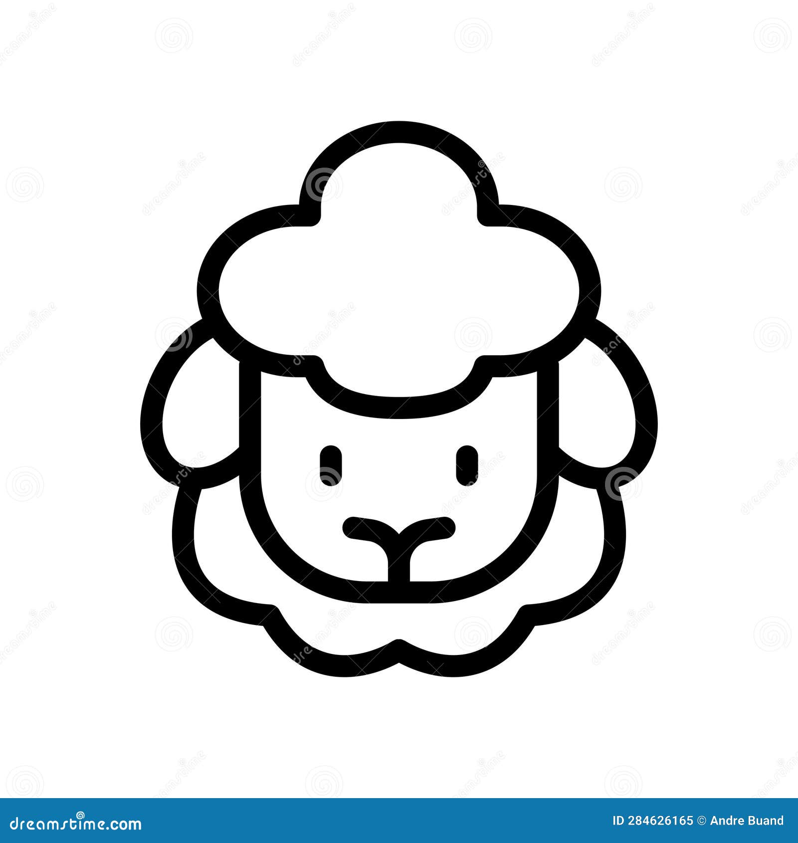 Sheep Line Icon Illustration Vector Graphic Stock Vector - Illustration ...