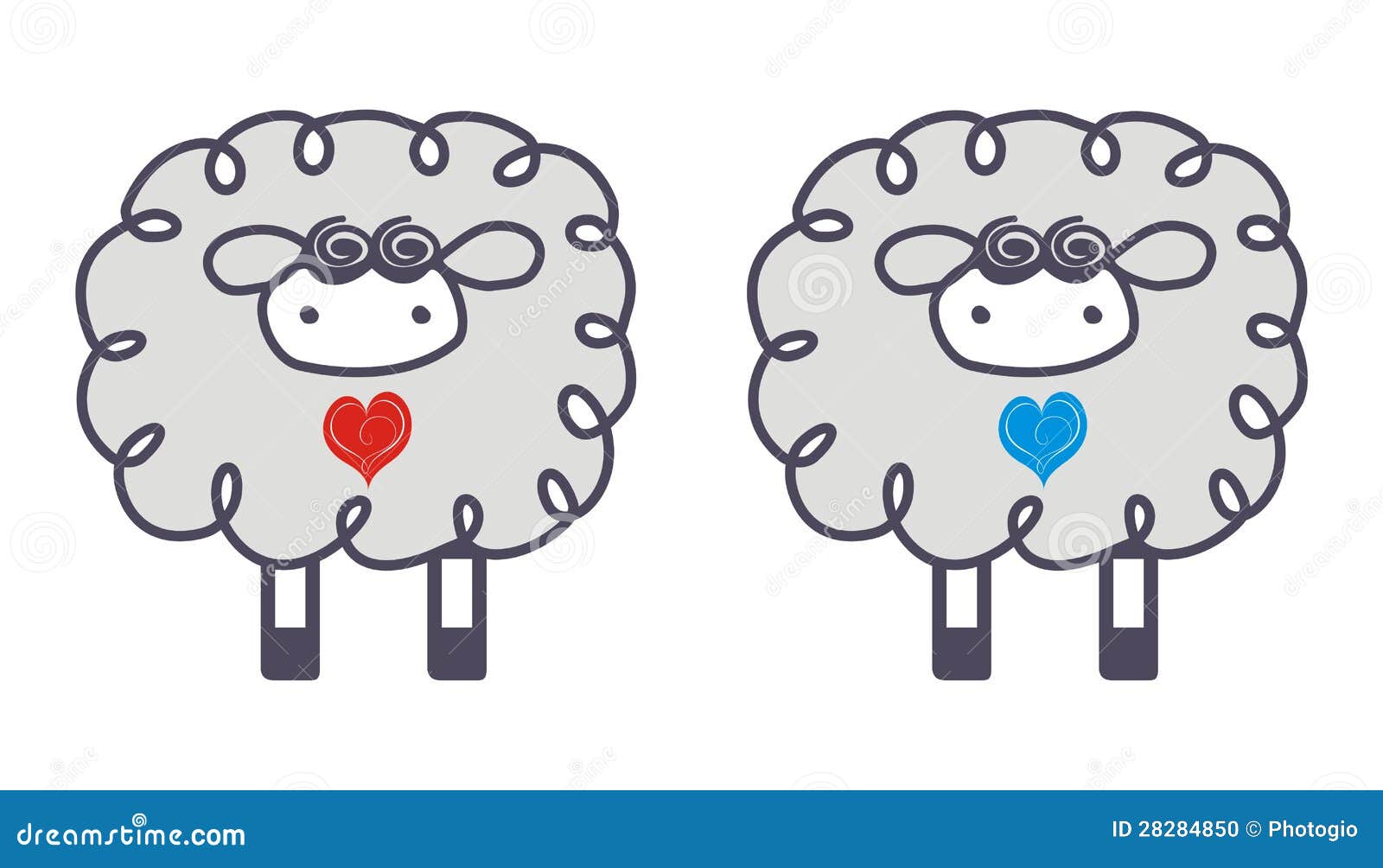 Sheep in Love stock vector. Illustration of agriculture - 28284850