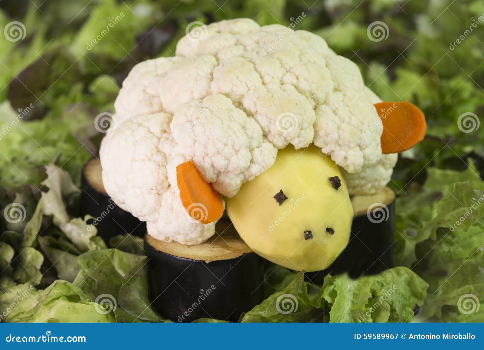 Sheep made with vegetables stock image. Image of potatoes - 59589967