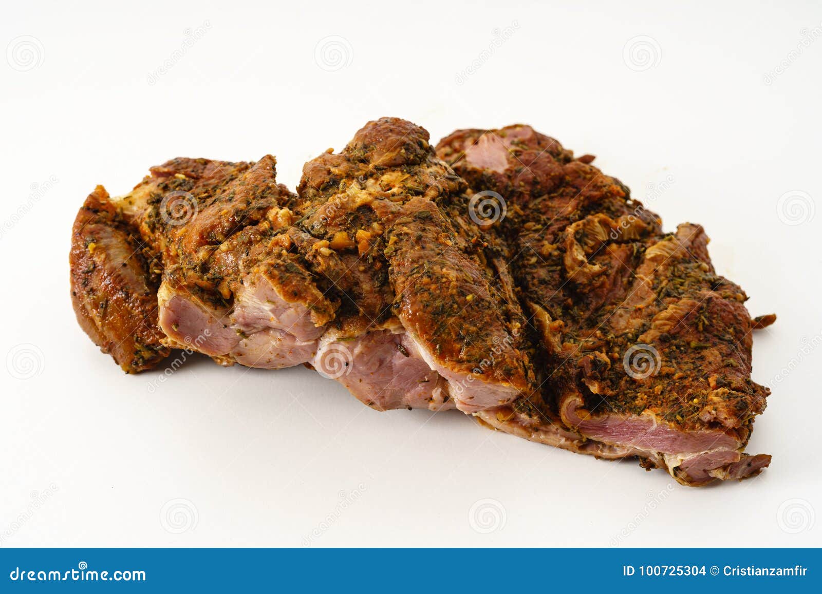Sheep meat in herb stock photo. Image of marinade, nutrition - 100725304