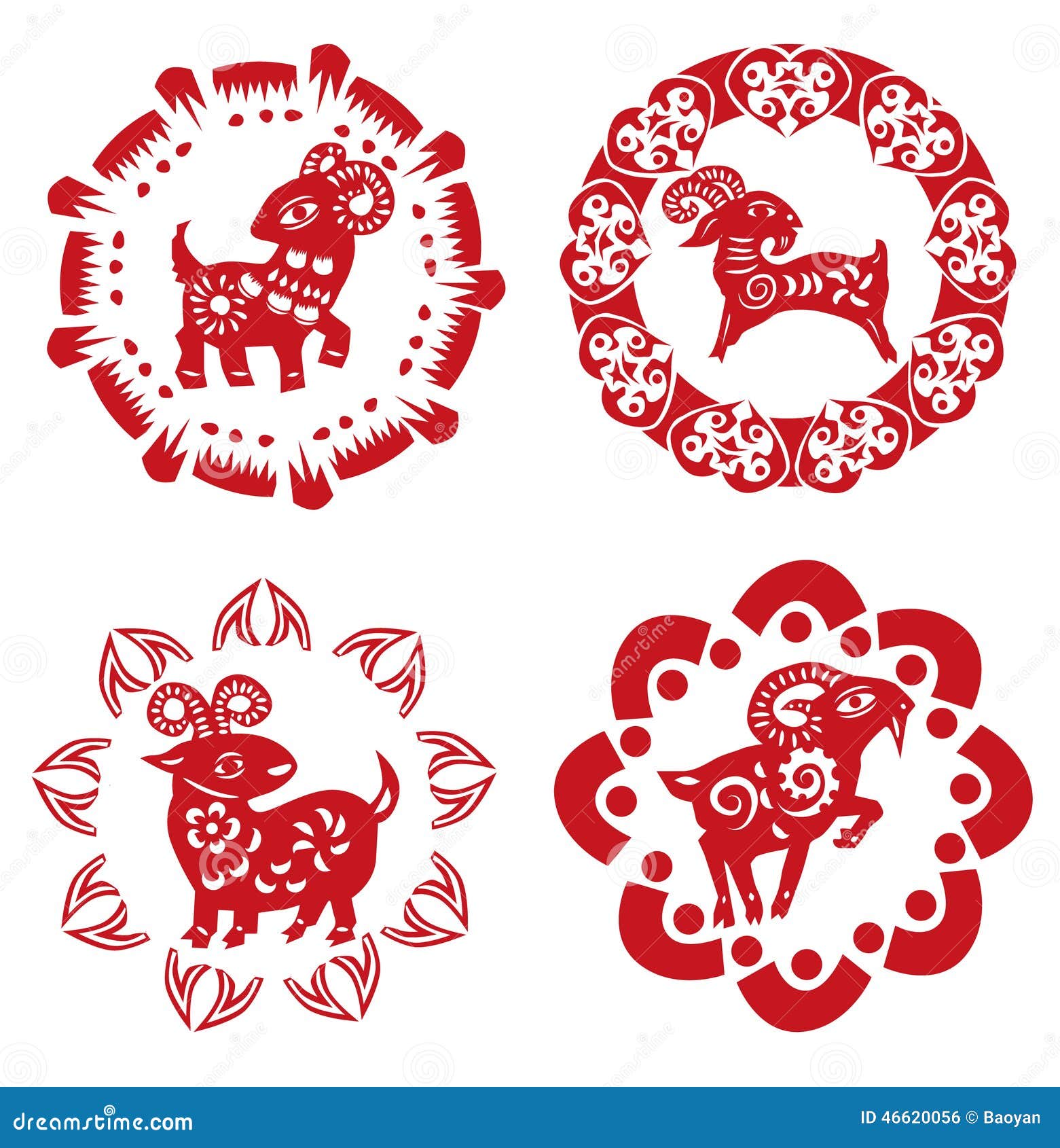 Sheep paper cut stock vector. Illustration of vector - 46620056