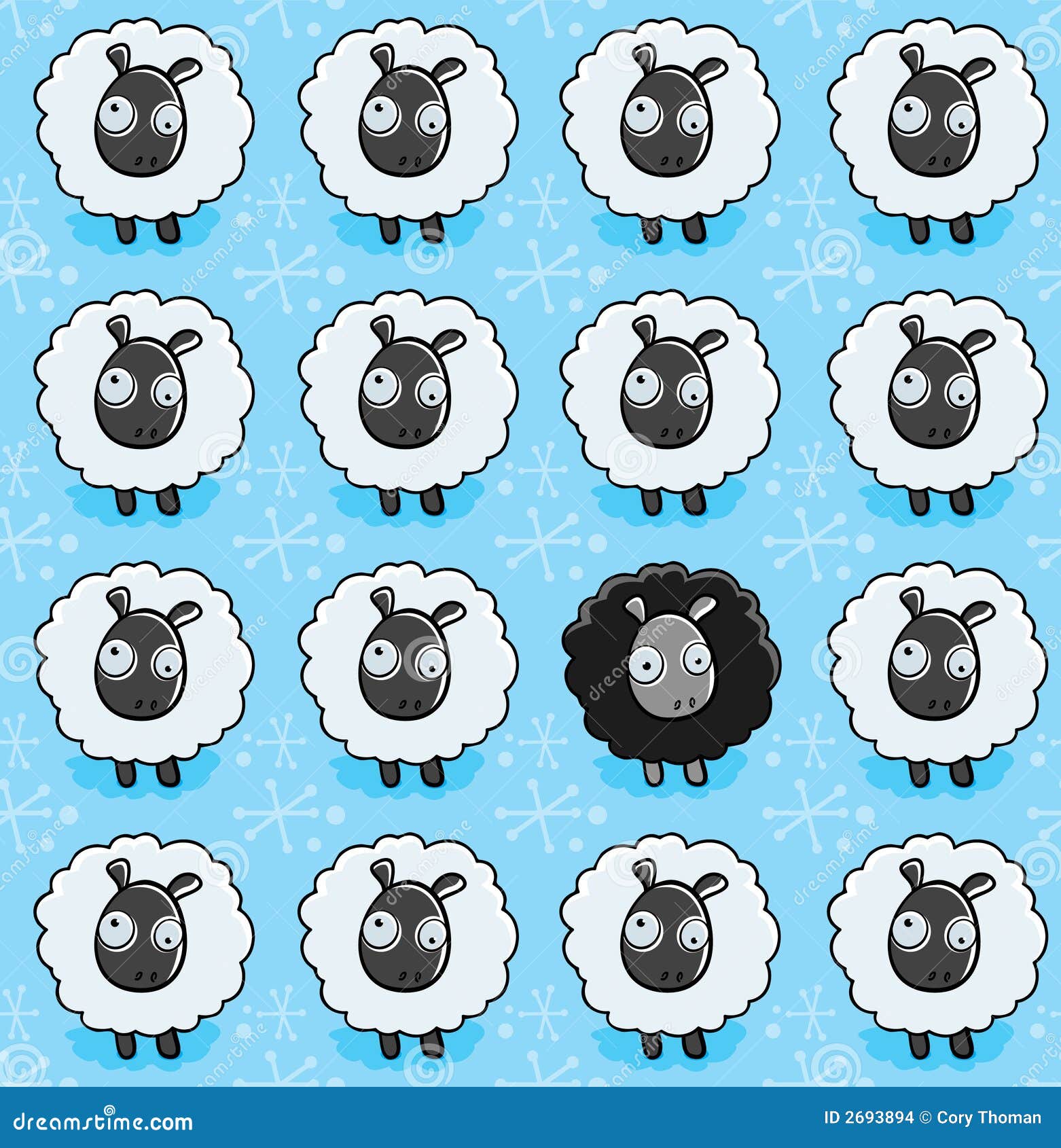 Sheep Pattern stock vector. Illustration of pattern, weird - 2693894