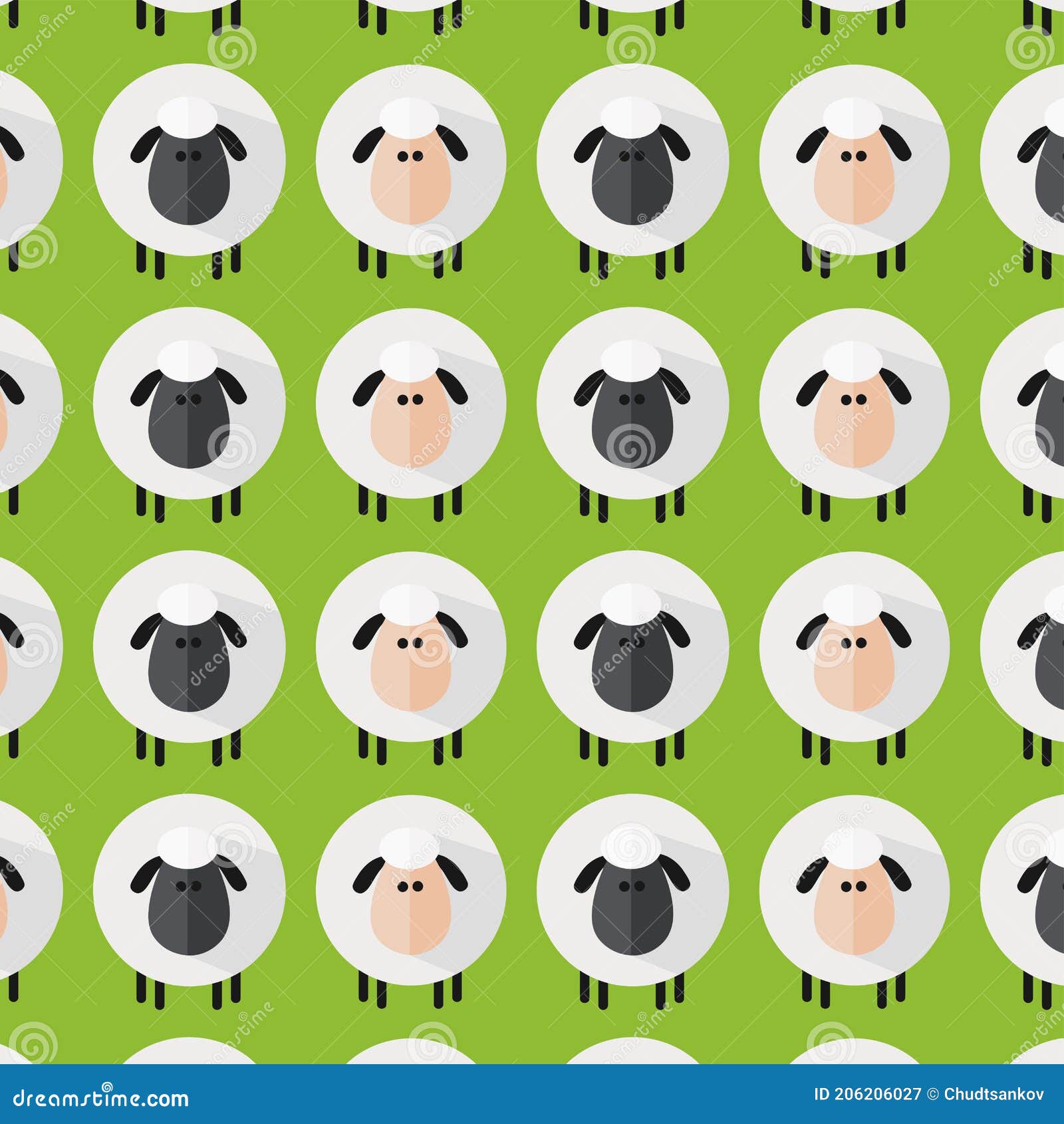 Sheep Pattern.Modern Flat Design Stock Vector - Illustration of lamb ...