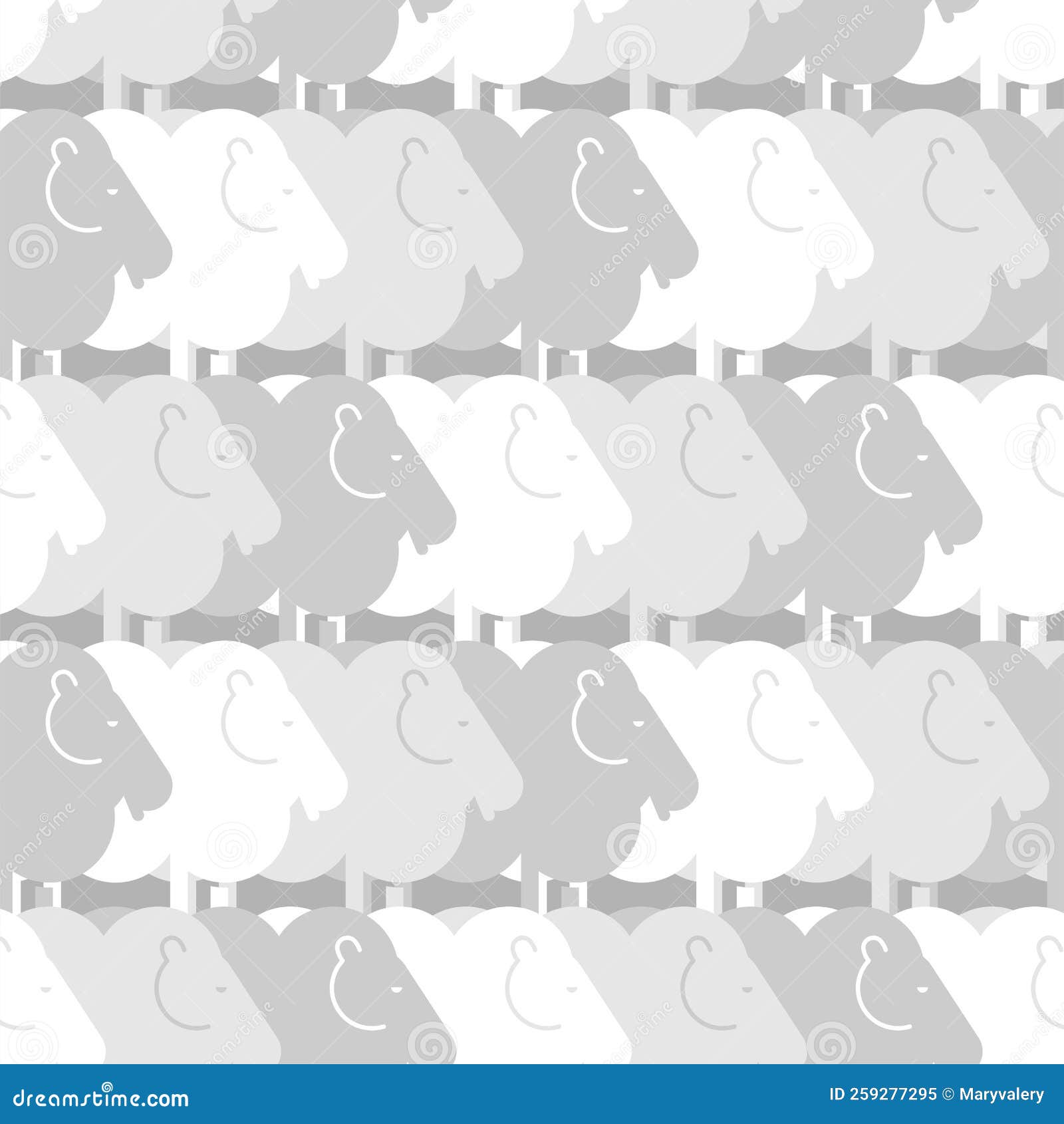Sheep Pattern Seamless. Lamb Background Stock Vector - Illustration of ...