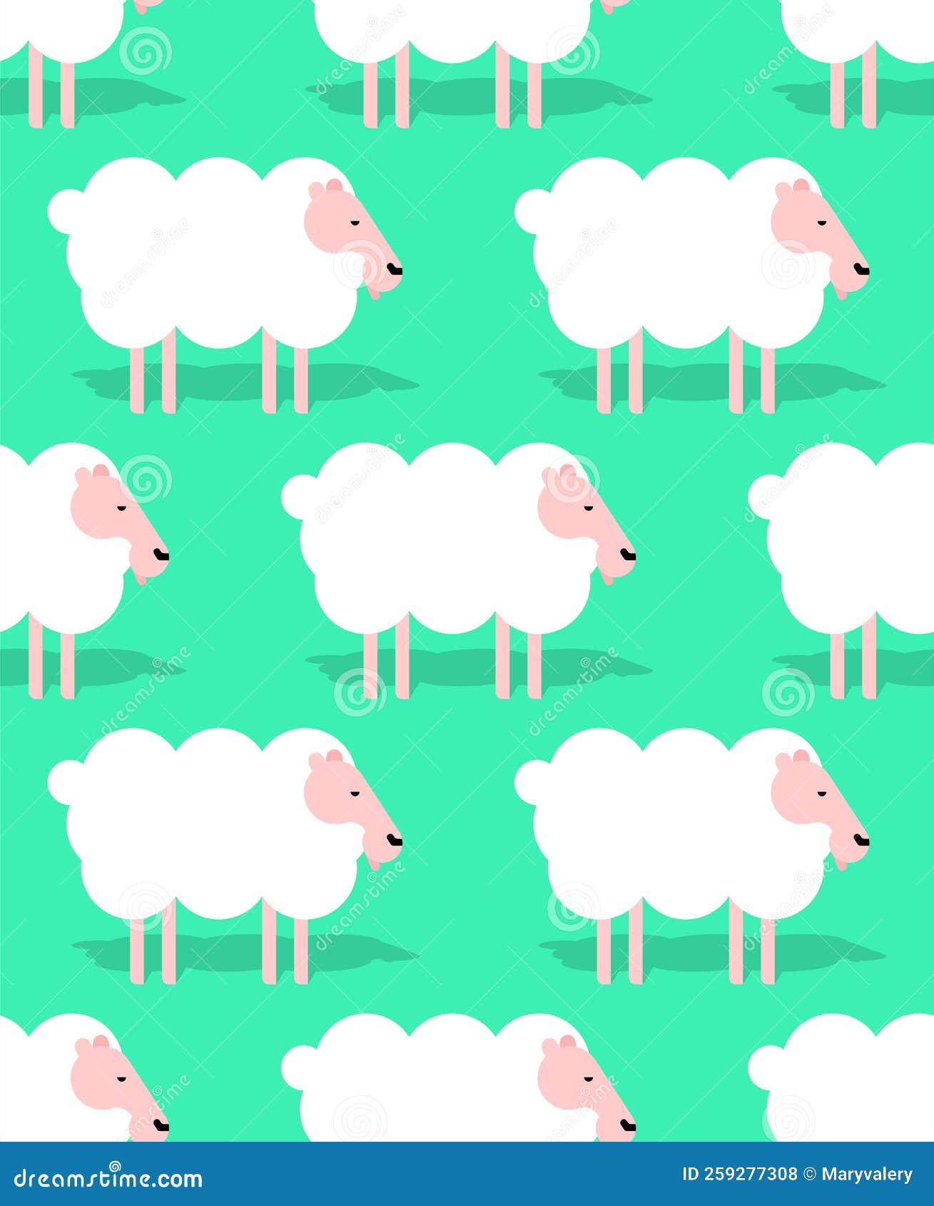 Sheep Pattern Seamless. Lamb Background Stock Vector - Illustration of ...