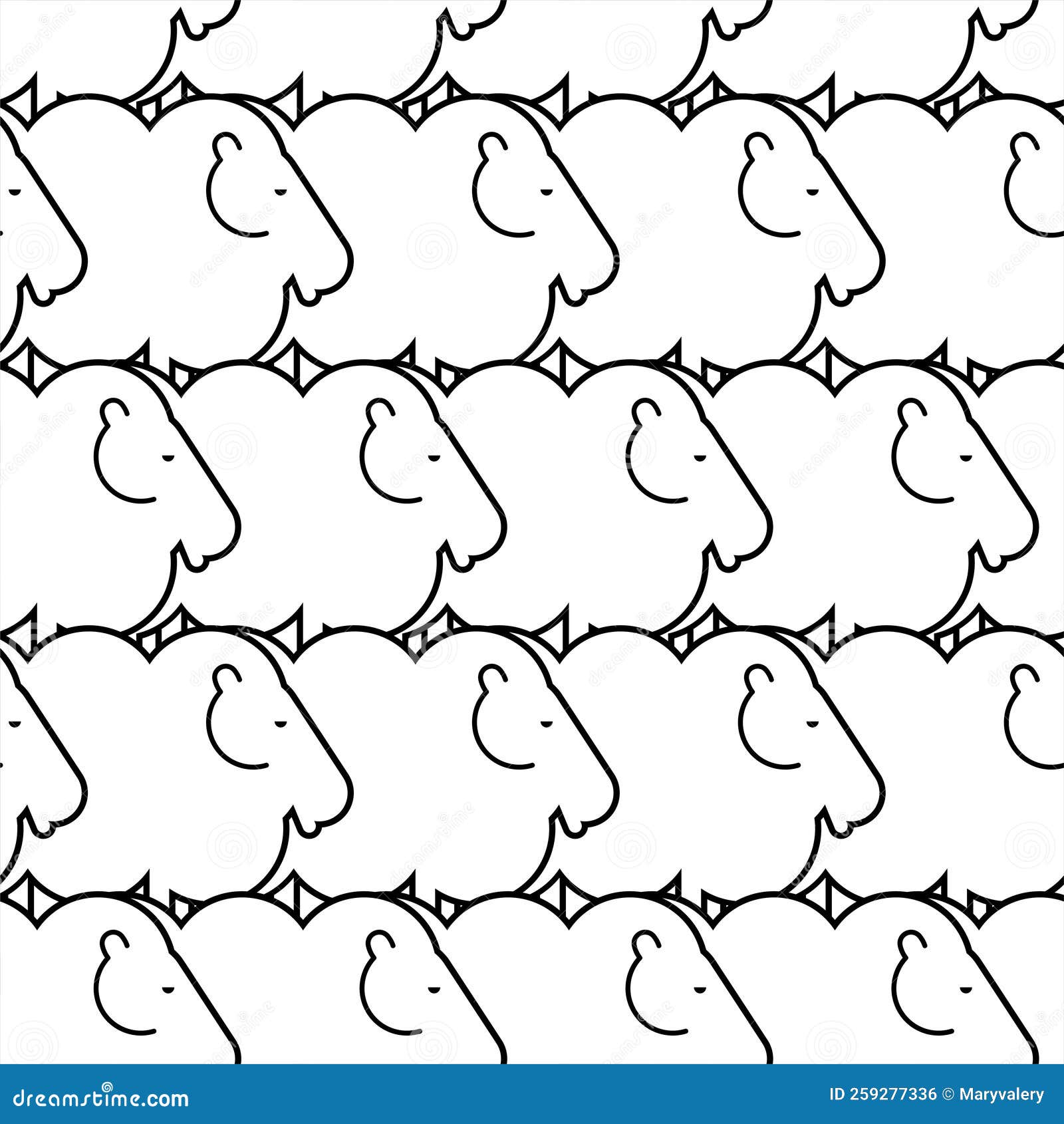Sheep Pattern Seamless. Lamb Background Stock Vector - Illustration of ...