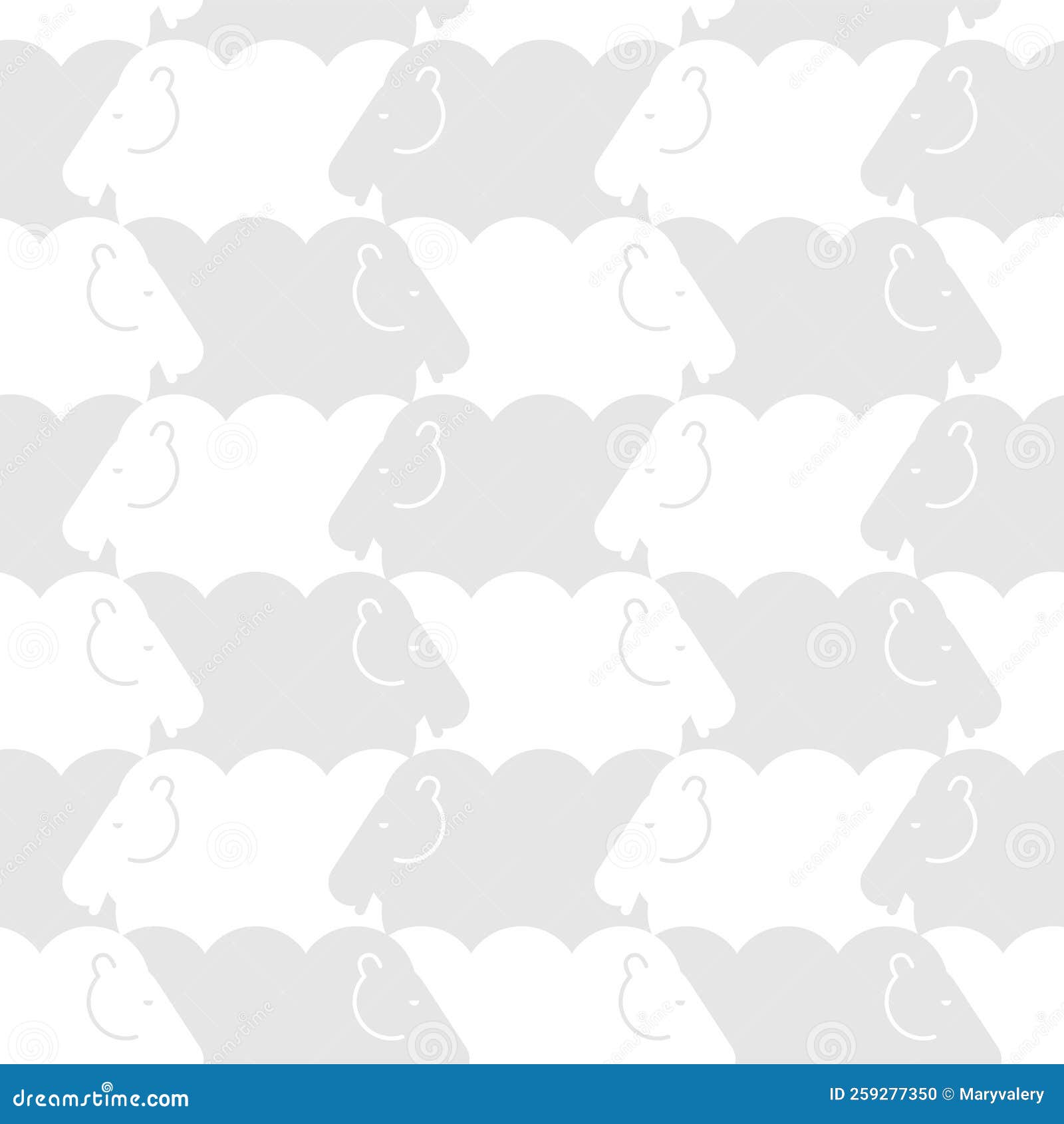Sheep Pattern Seamless. Lamb Background Stock Vector - Illustration of ...