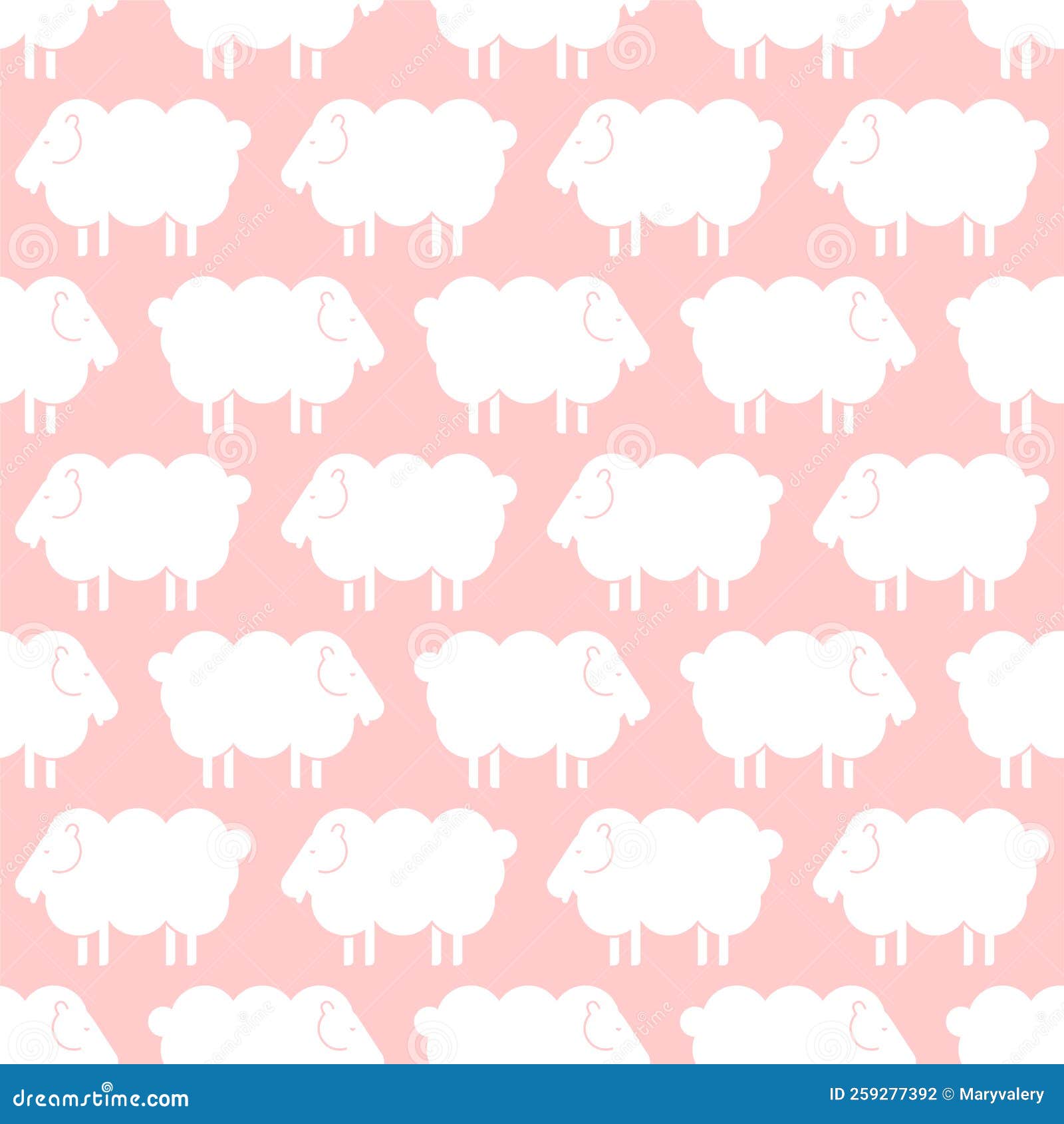 Sheep Pattern Seamless. Lamb Background Stock Vector - Illustration of ...