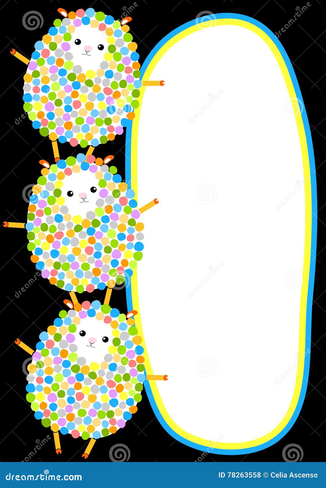 Sheep Stack Border Frame Royalty-Free Stock Image | CartoonDealer.com ...