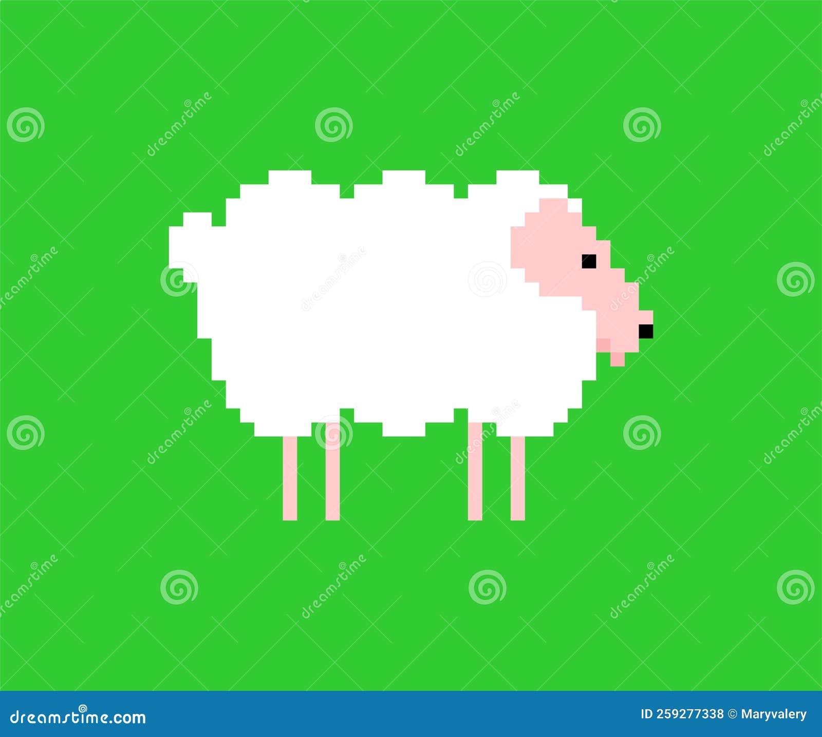 Sheep Pixel Art. Lamb 8 Bit Stock Vector - Illustration of 8bit, nature ...