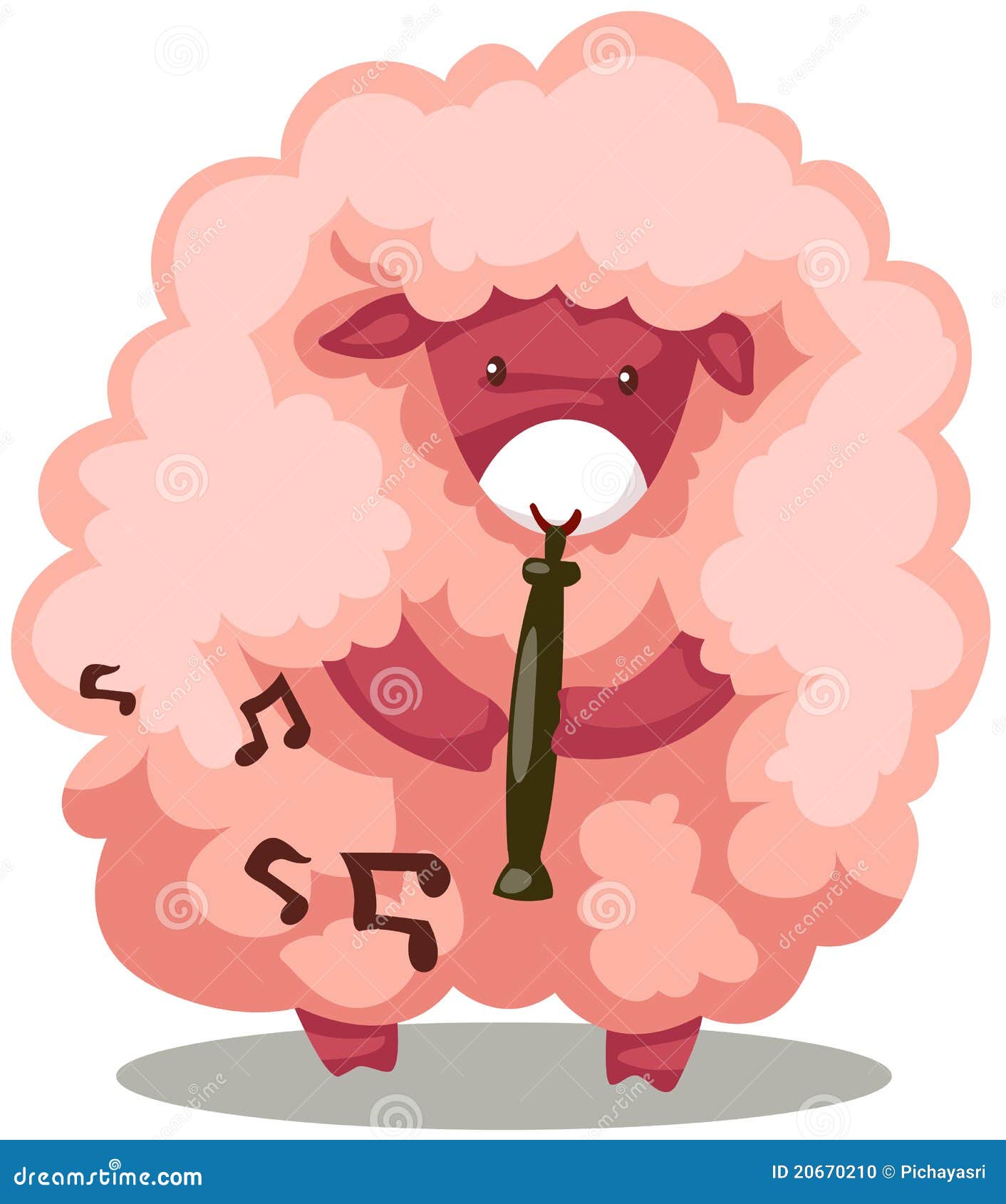 Sheep playing flute stock vector. Illustration of graphic - 20670210