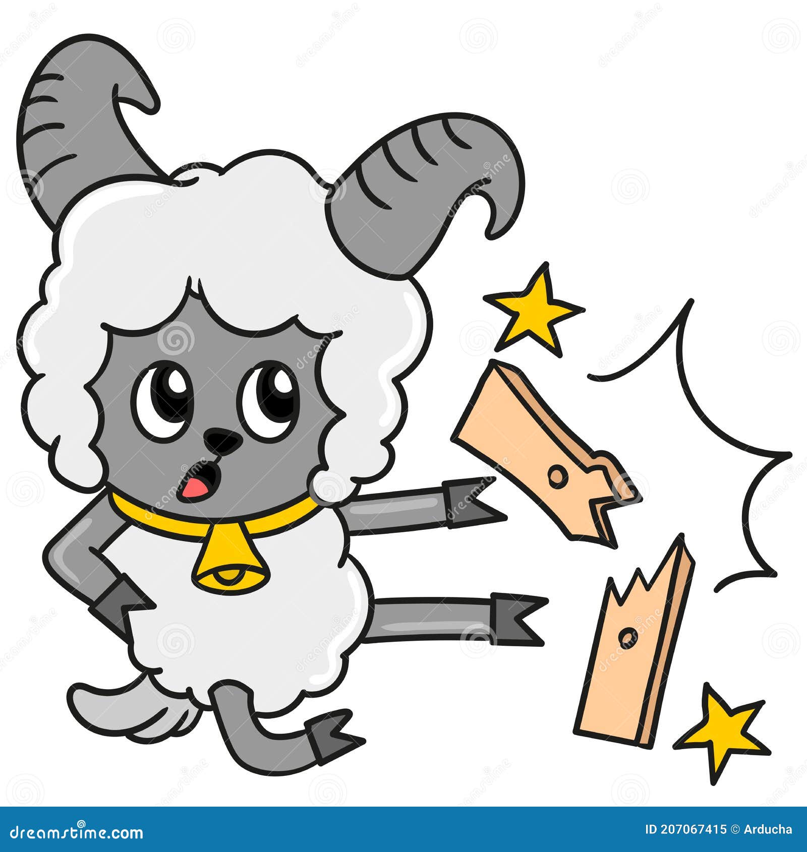 Sheep are practicing kicks stock vector. Illustration of character ...