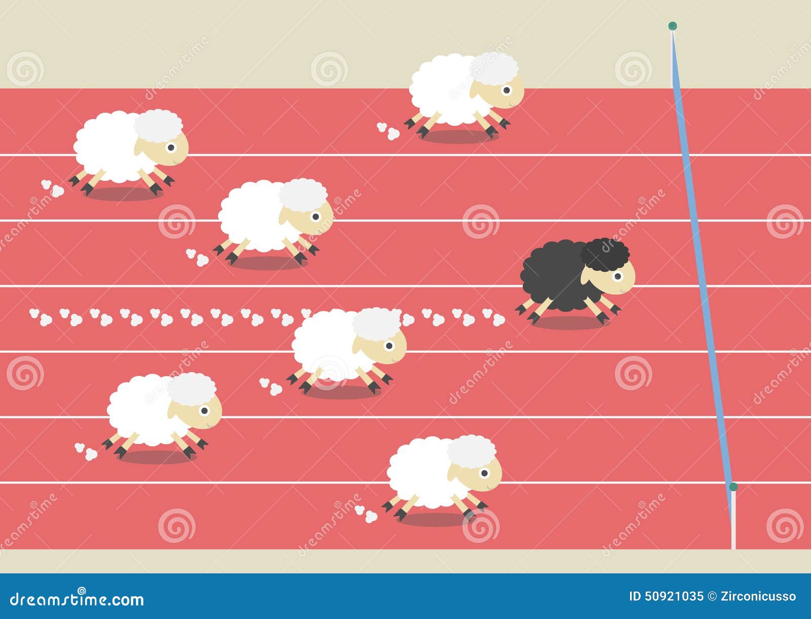 Sheep race stock vector. Illustration of cartoon, power - 50921035
