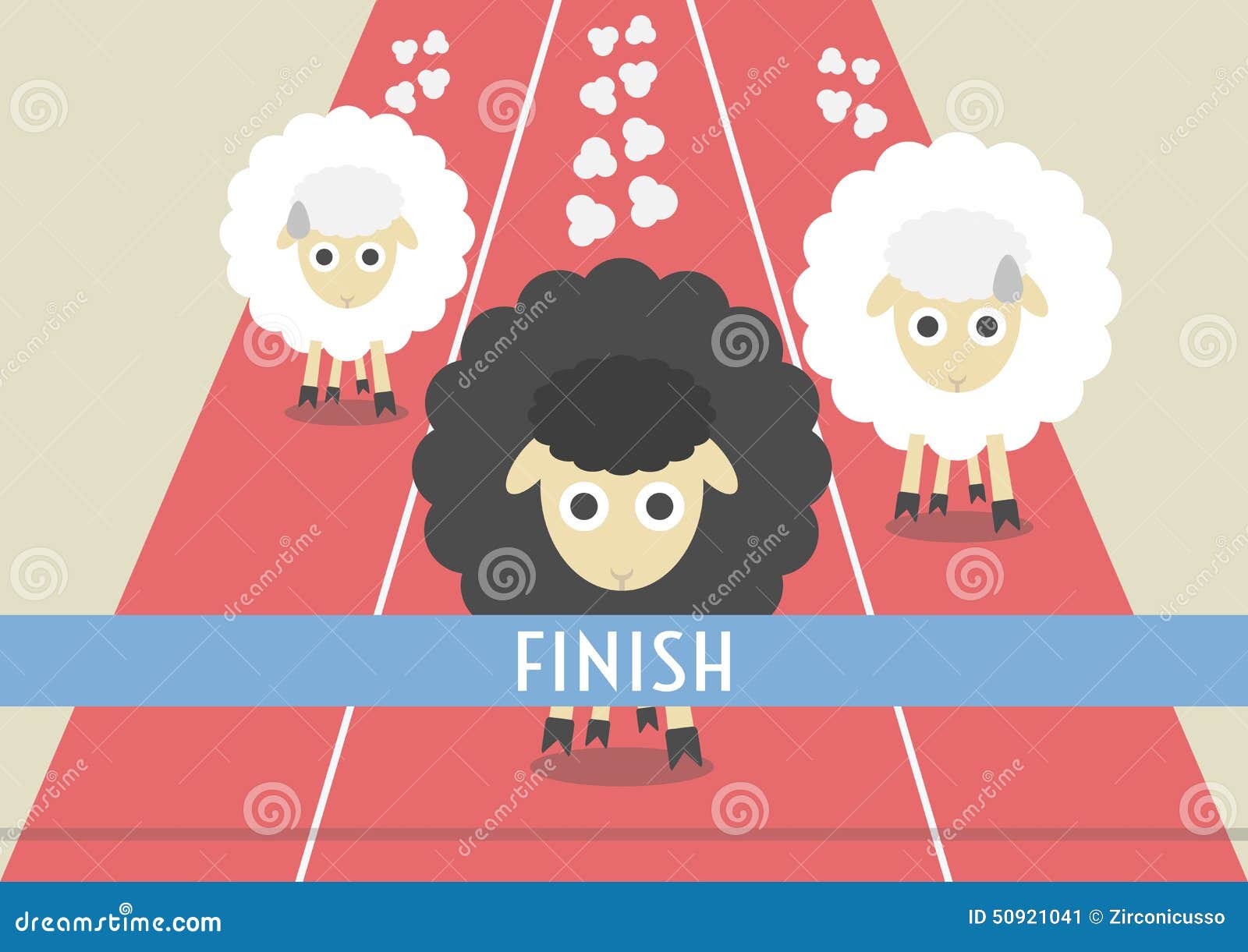Sheep race stock vector. Illustration of animal, leadership - 50921041
