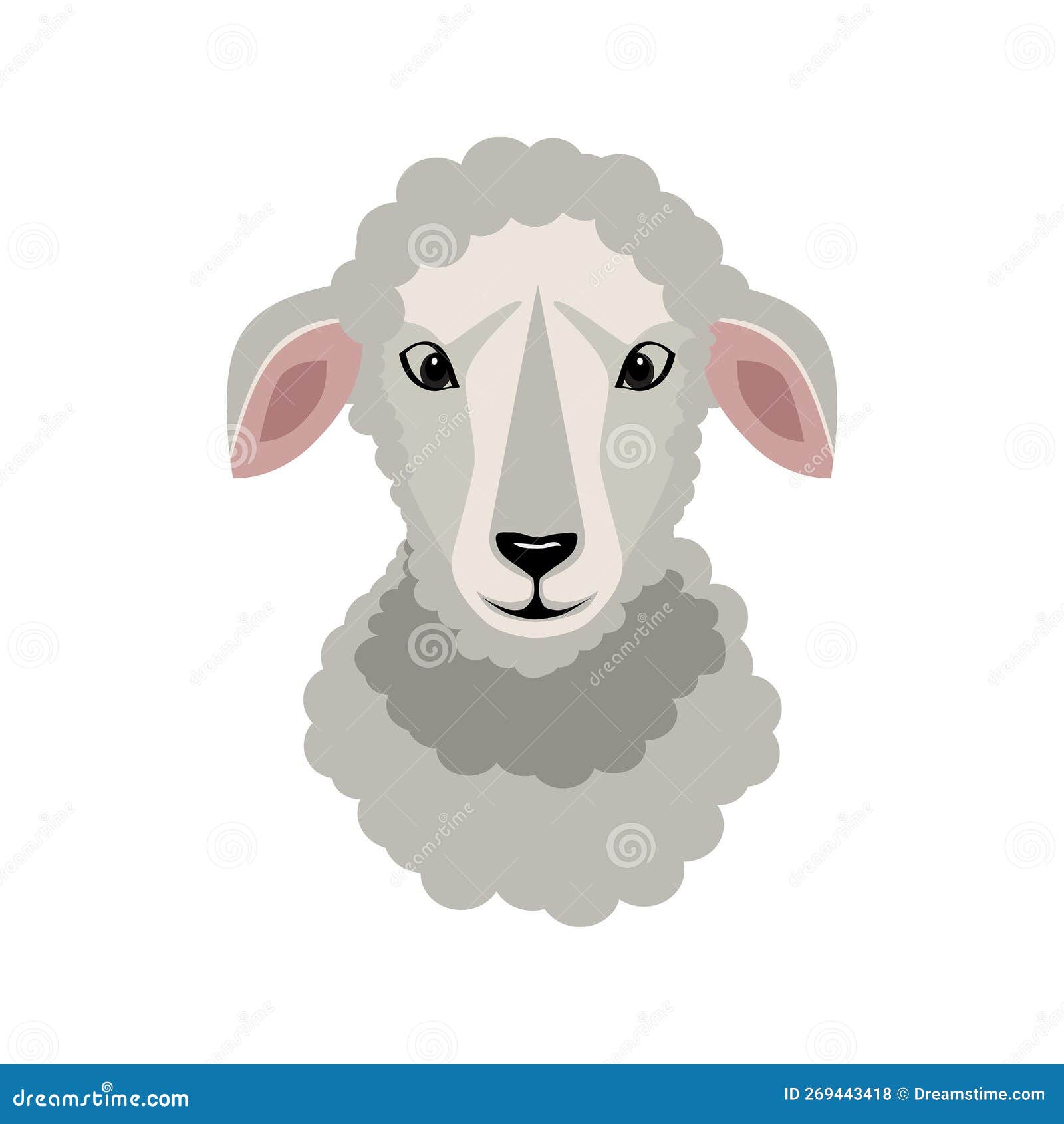 Sheep or Ram Icon Farm Animal Logo Vector Stock Vector - Illustration ...