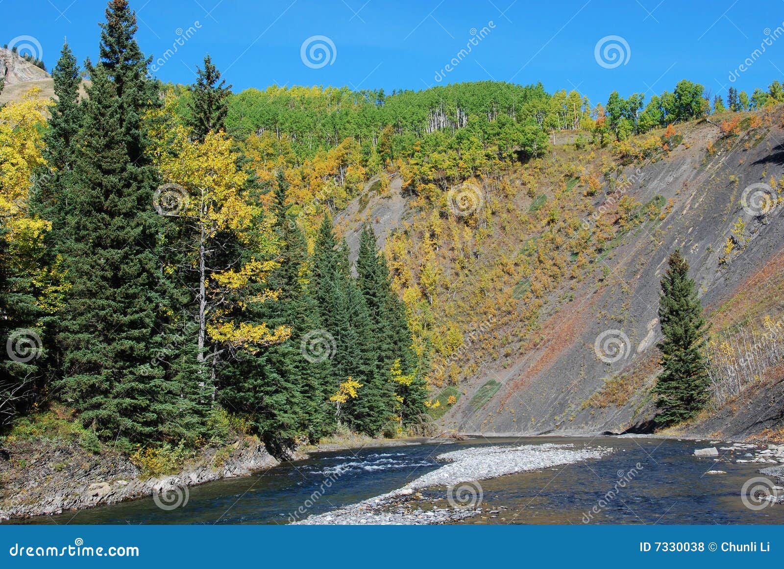 Sheep River Valley in Autumn Stock Photo - Image of meadows, farm: 7330038