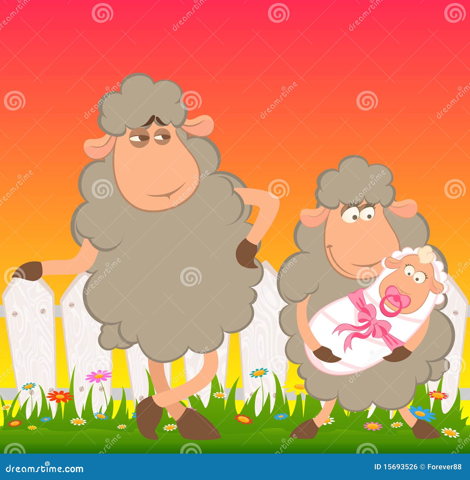 Sheep with Scribble Baby Carriage Stock Vector - Illustration of ...