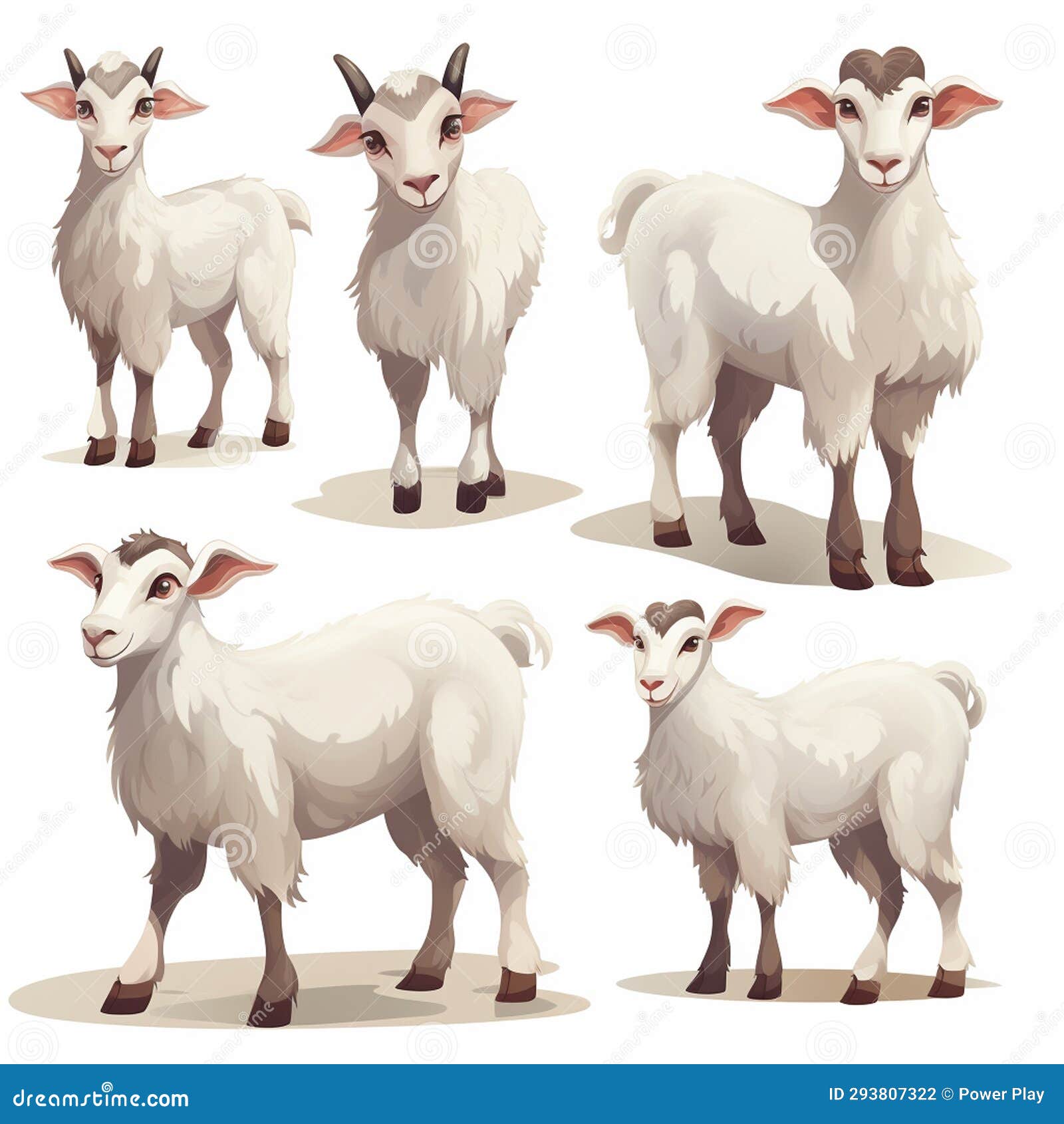Sheep Set. Cartoon Illustration of Sheep Vector Set for Web Design ...