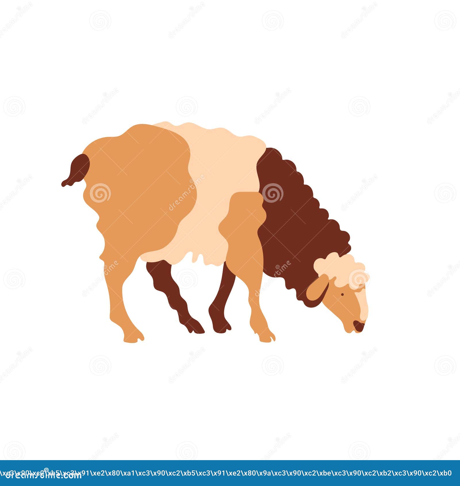 Sheep Silhouette Made of Multi-colored Segments. Farm Illustration ...