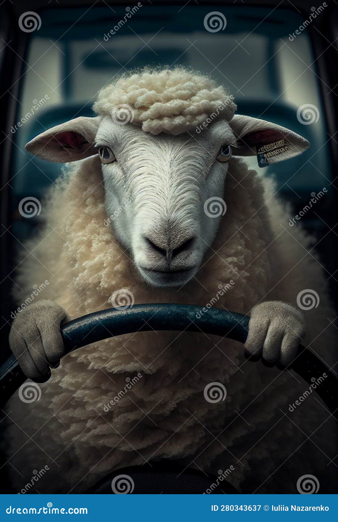 Cheeky Sheep Makes A Funny Face, Sticking Out Its Tongue Stock Image ...