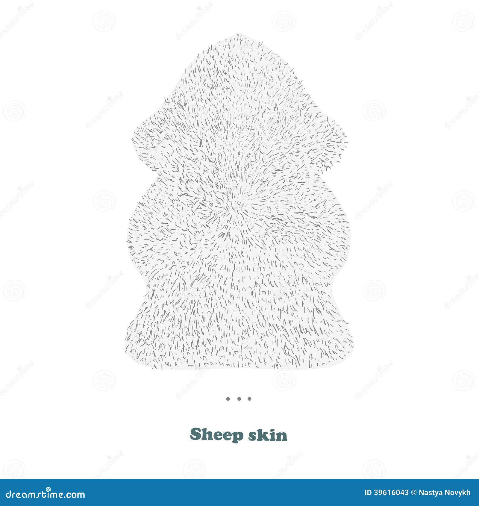 Sheep skin vector stock vector. Illustration of bedding - 39616043