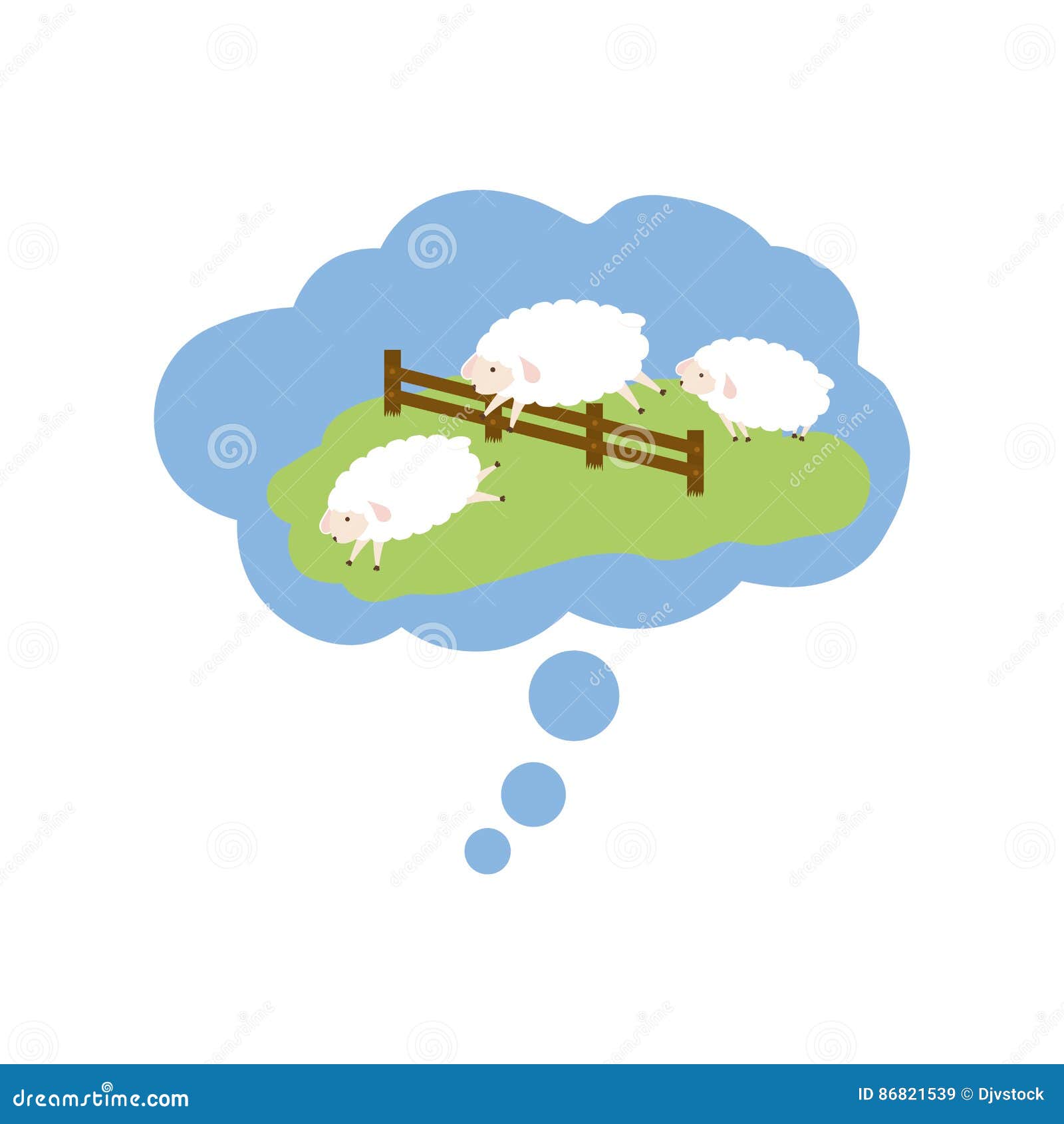 Sheep sleeping cartoon stock illustration. Illustration of funny - 86821539