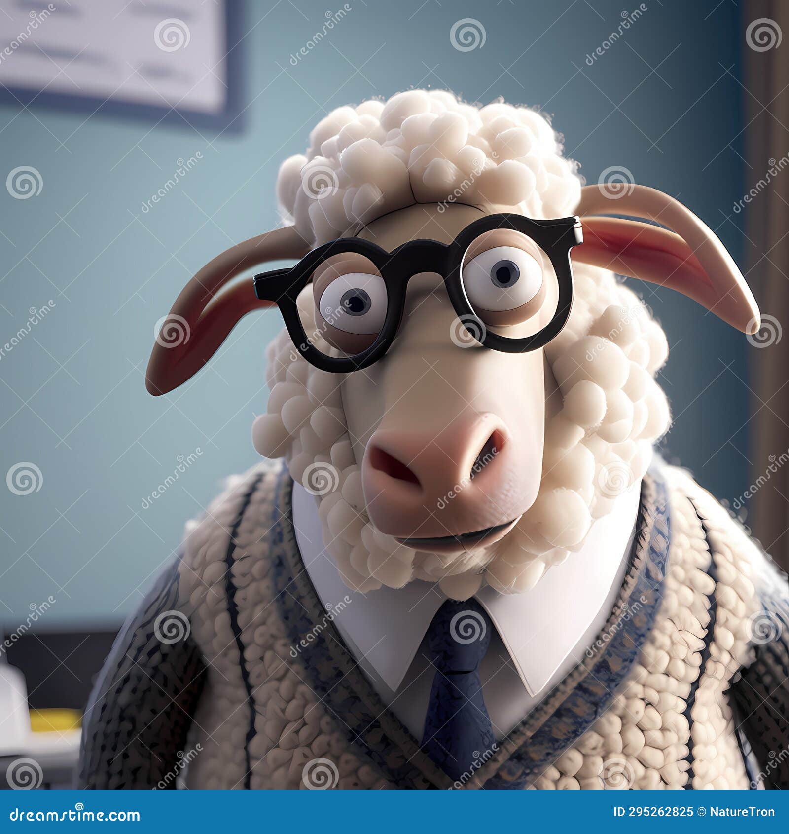 Sheep with a Smile Sheep in a Hat Portrait of a Sheep Stock Image ...