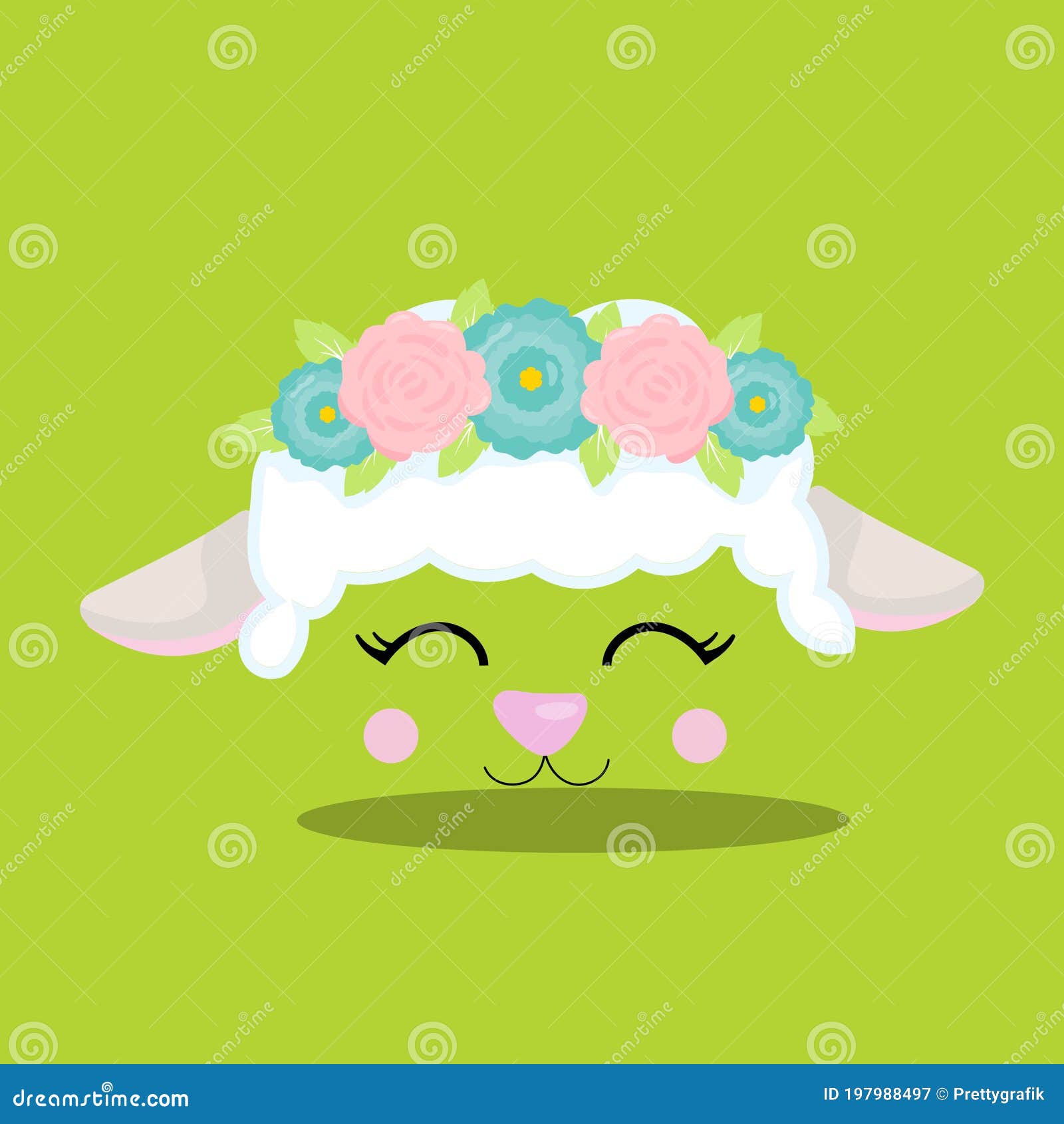 SHEEP SMILEY SHY 06 stock vector. Illustration of sheep - 197988497