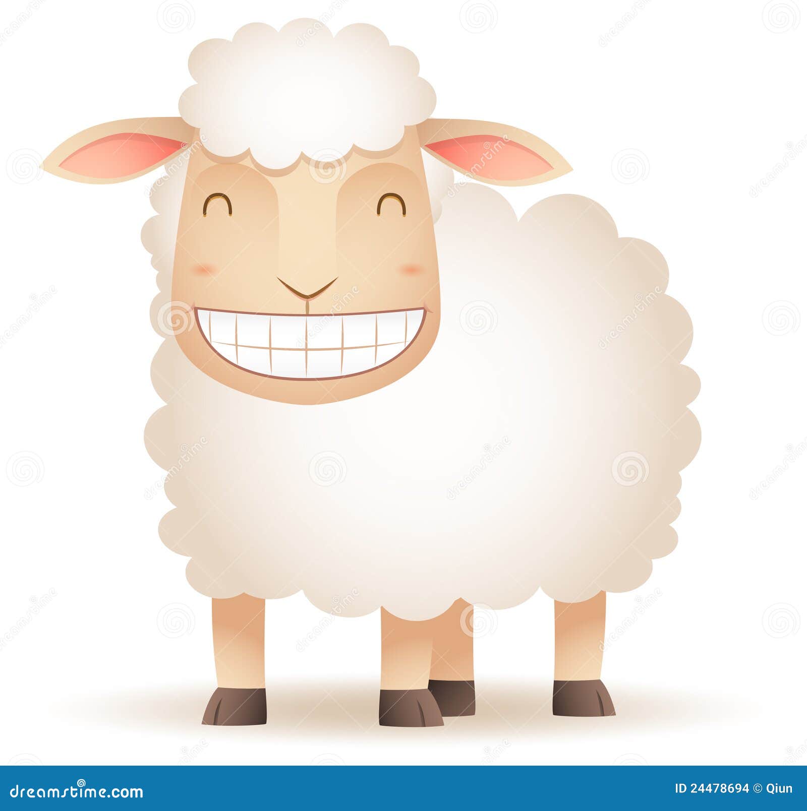 Sheep Smiling stock vector. Illustration of animal, sheep - 24478694