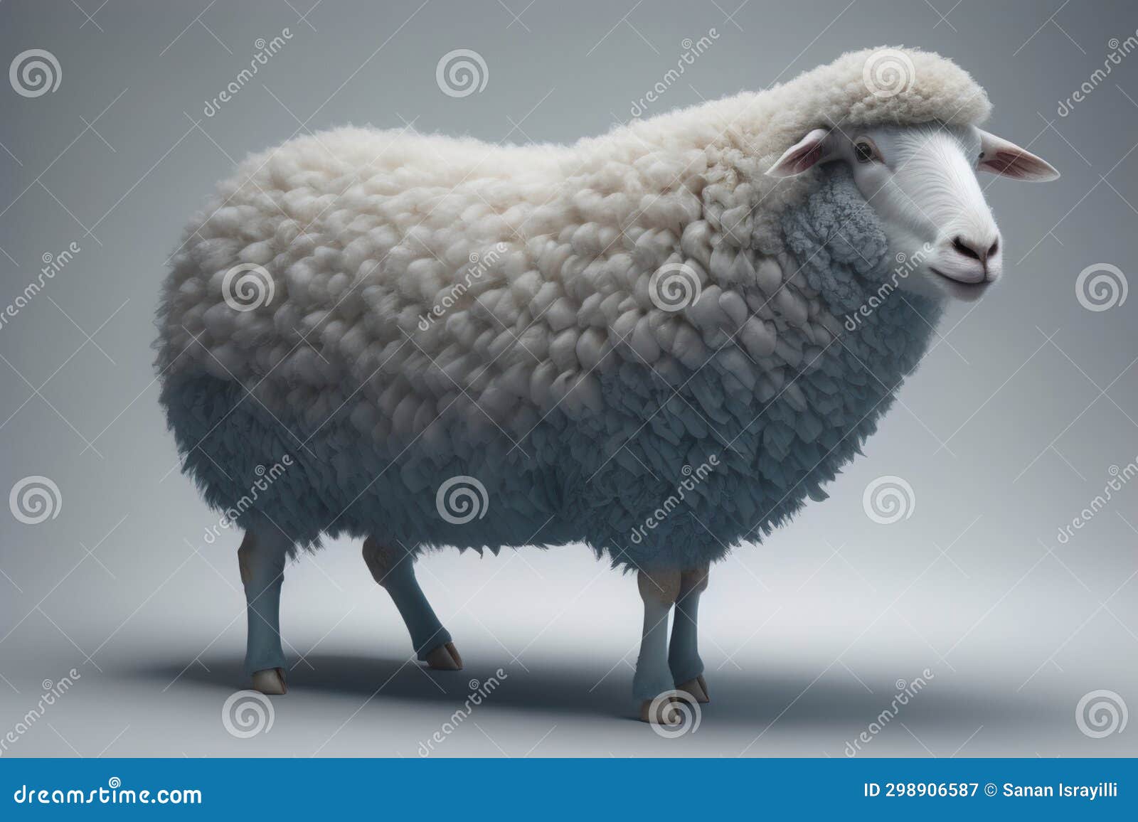 Sheep on a Solid Color Background. Photo in Old Color Image Style Stock ...