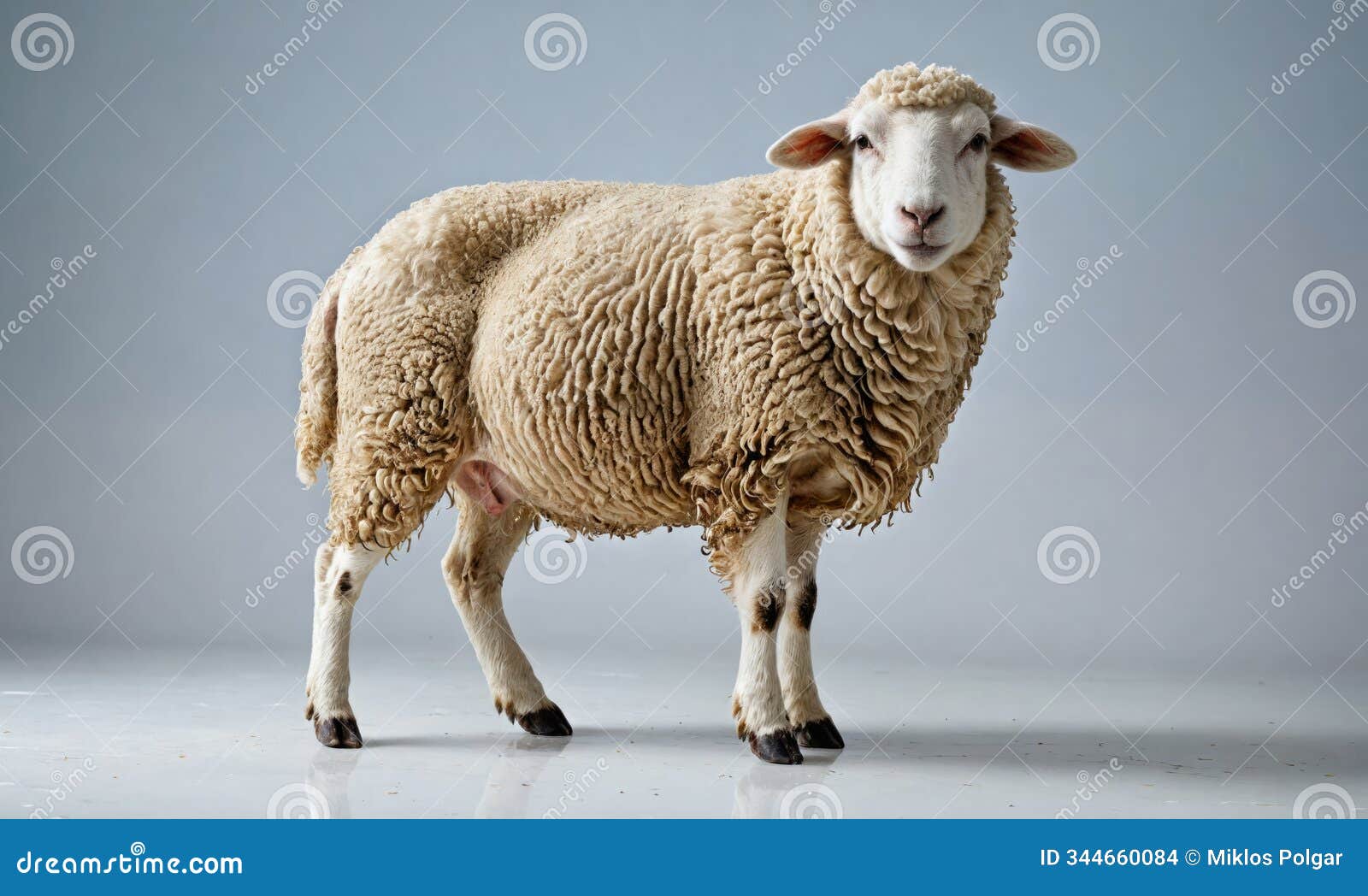 A Sheep Stands In A Misty Environment Showcasing Its Fluffy Wool And ...