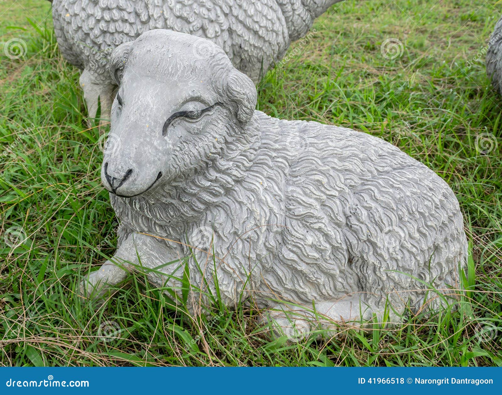 Sheep statue stock photo. Image of statue, grass, formal - 41966518