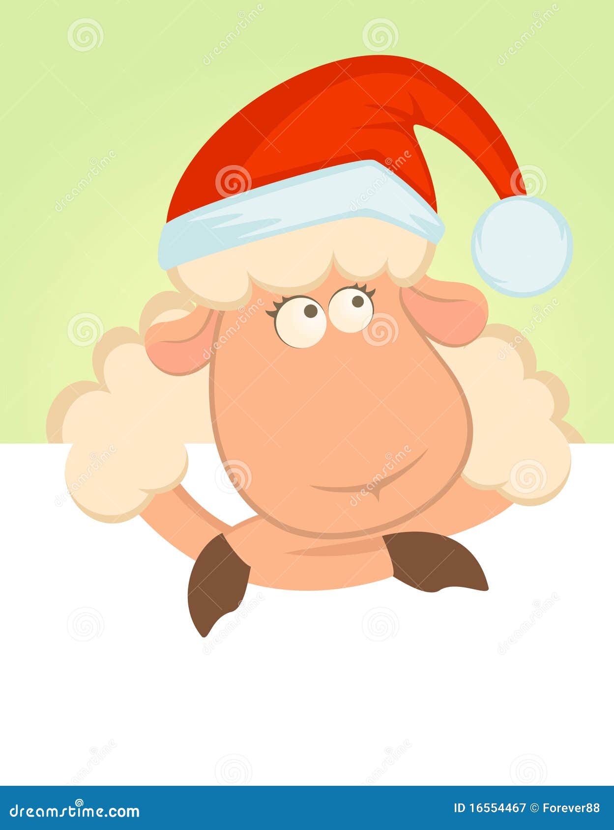 Sheep in the Suit of Santa Claus Stock Vector - Illustration of animal ...