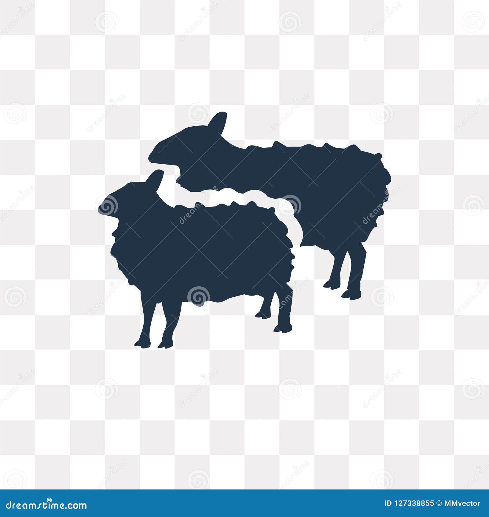 Sheep Vector Icon Isolated on Transparent Background, Sheep Tra Stock ...