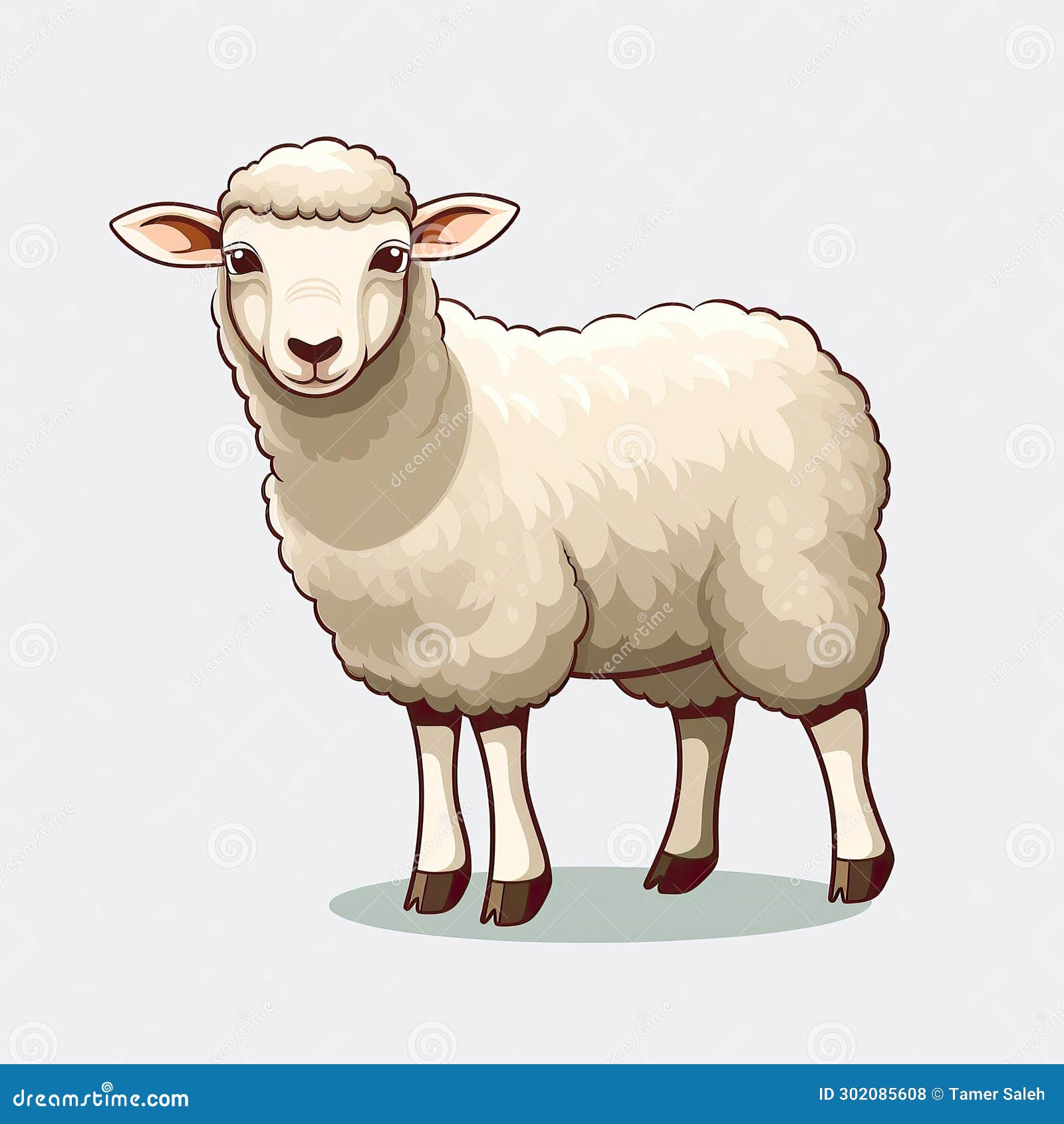 Sheep vector Illustration. stock illustration. Illustration of lambing ...
