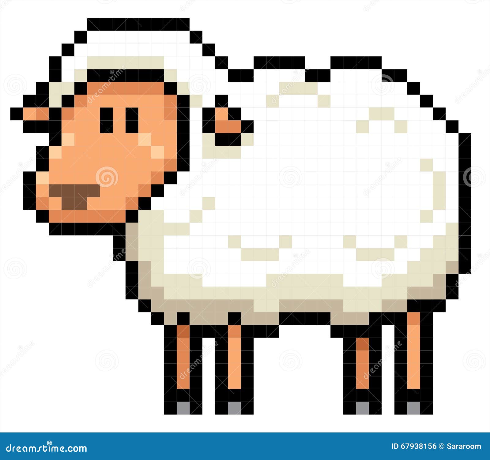 Sheep stock vector. Illustration of happy, sheep, smiling - 67938156