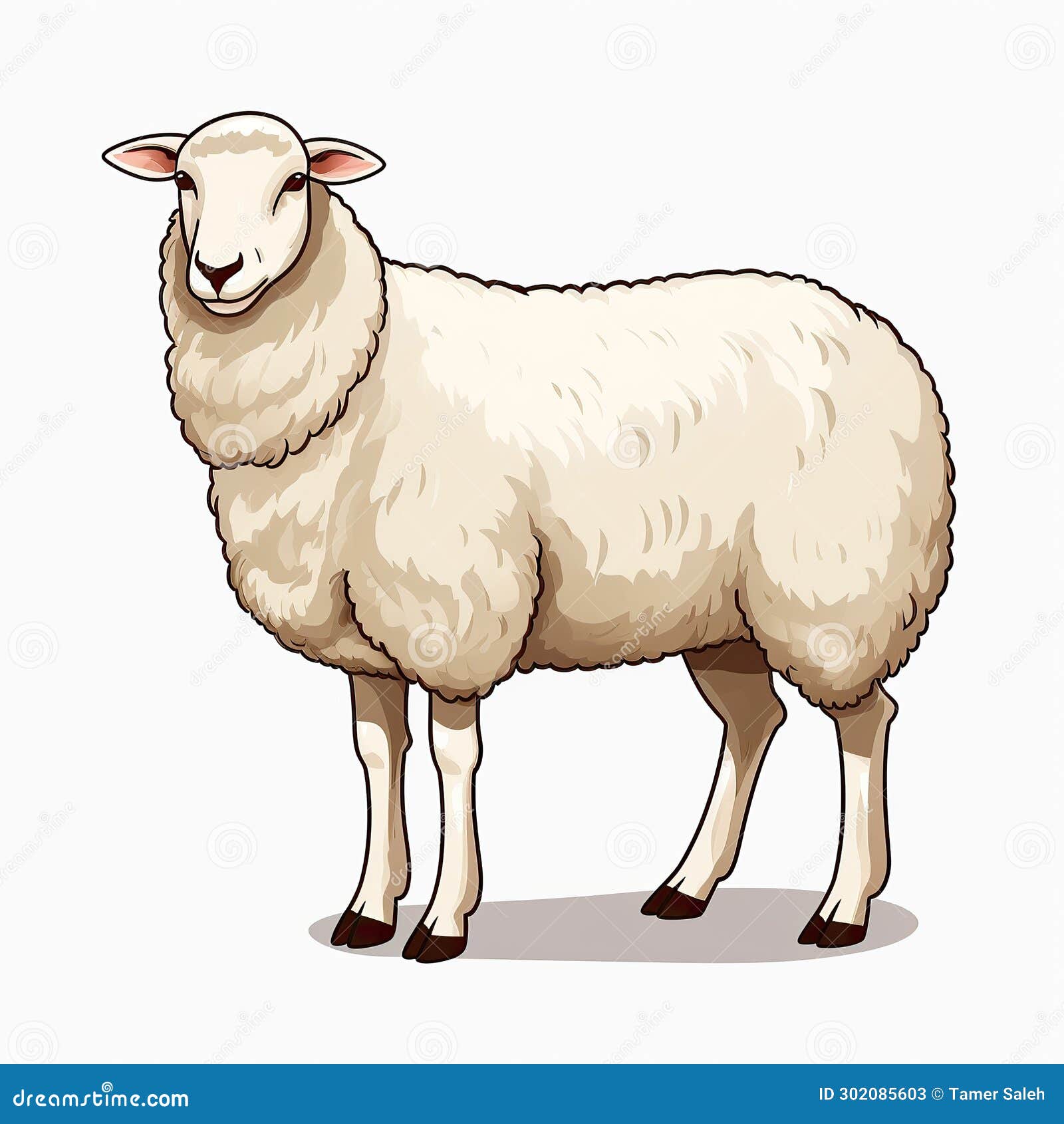 Sheep vector Illustration. stock illustration. Illustration of lambing ...