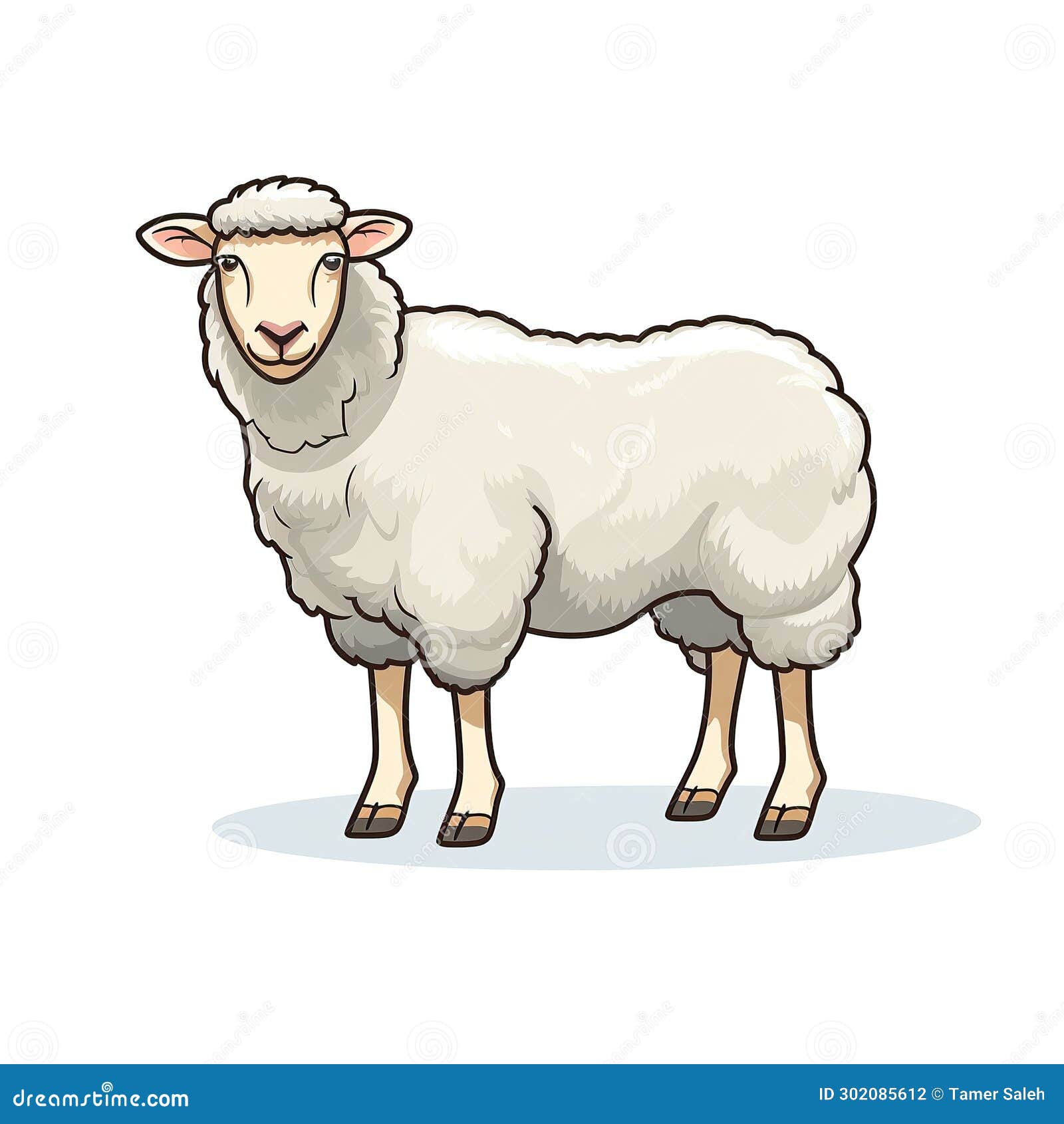 Sheep vector Illustration. stock illustration. Illustration of cartoon ...