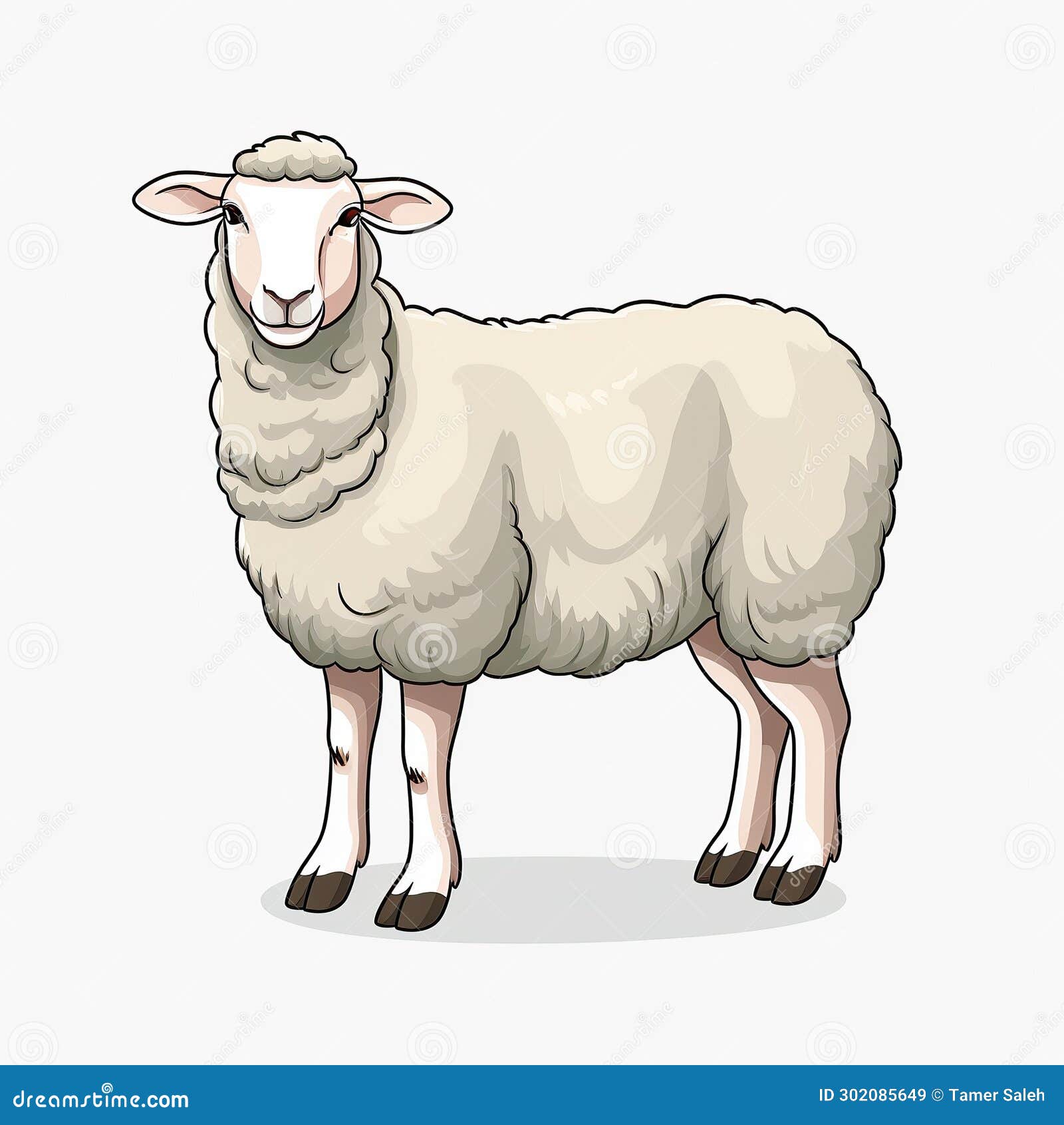 Sheep vector Illustration. stock illustration. Illustration of pasture ...