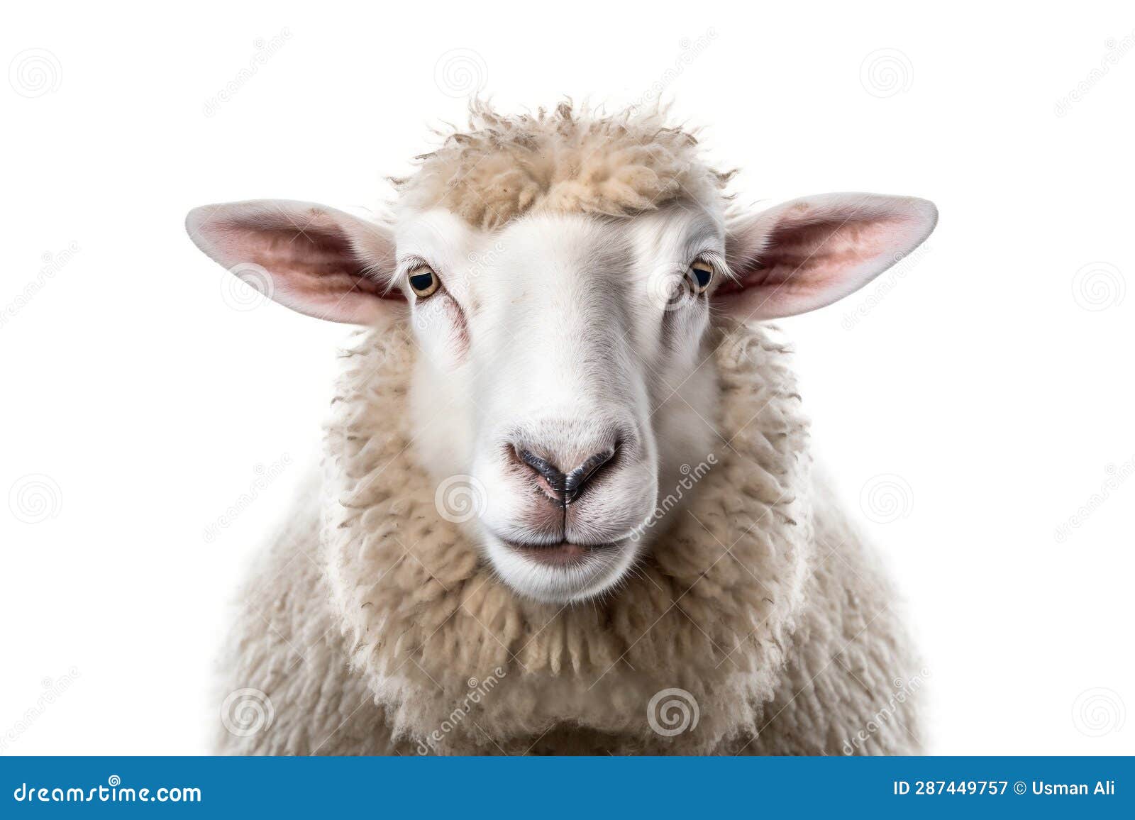 Sheep on White Background. AI Stock Illustration - Illustration of ...