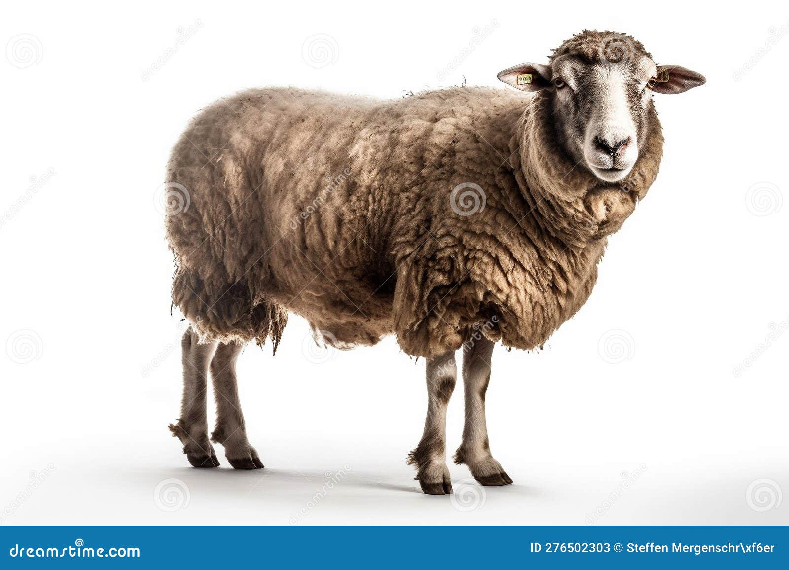 Sheep on White Background stock illustration. Illustration of adorable ...