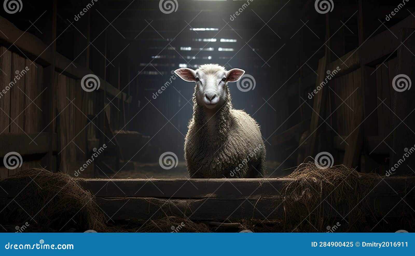 Sheep on a wool farm. stock illustration. Illustration of mammal ...
