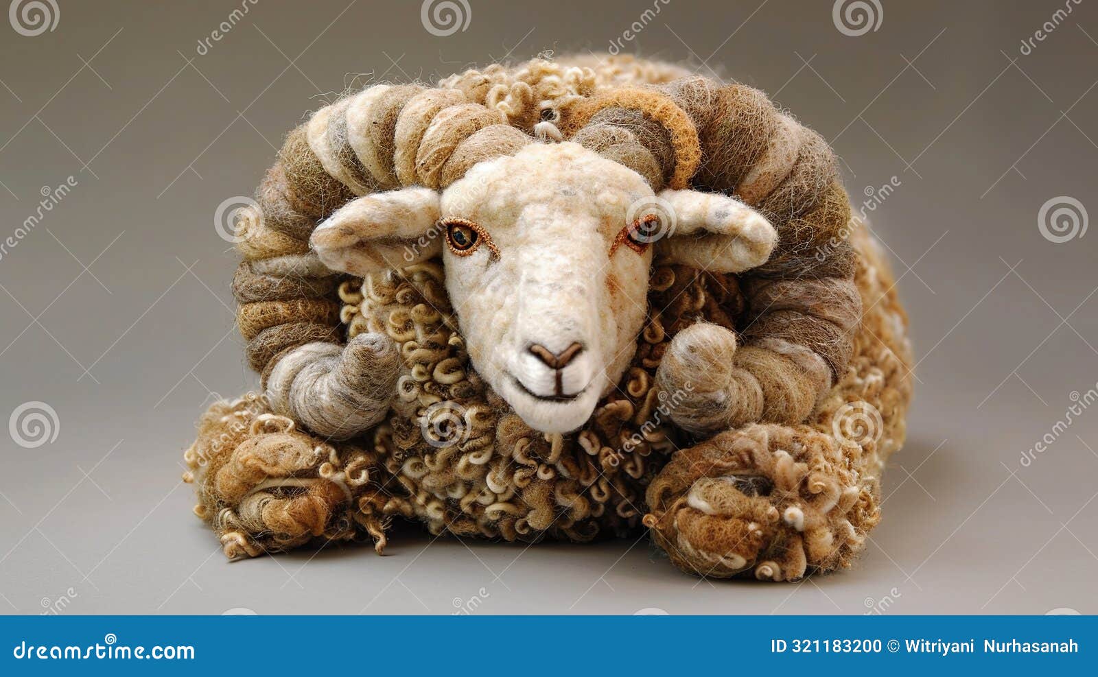 Sheep Wool Ram ,Funny Sheep. Generative Ai Stock Illustration ...