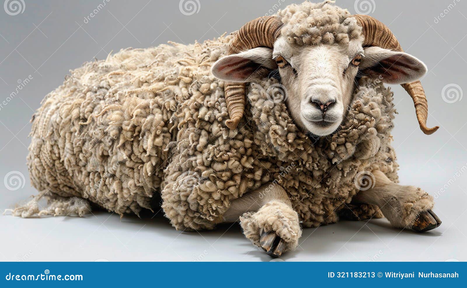 Sheep Wool Ram ,Funny Sheep. Generative Ai Stock Illustration ...
